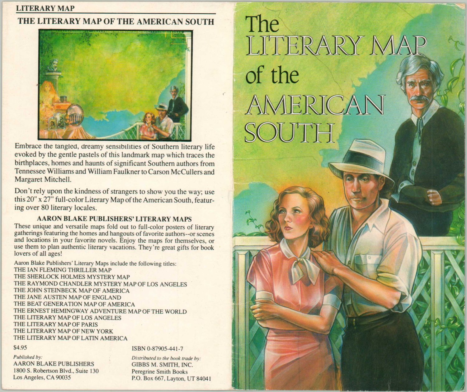 Literary Map of the American South - Curtis Wright Maps