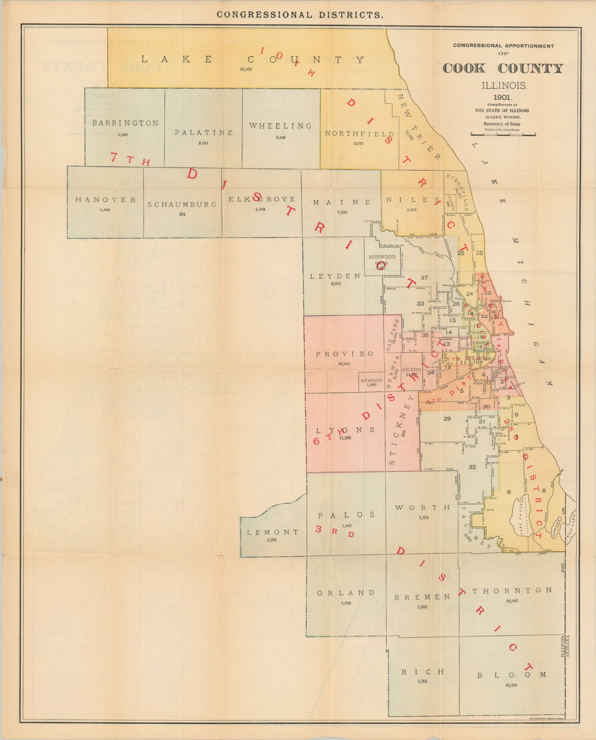 Congressional Apportionment of Cook County Illinois - Curtis Wright Maps