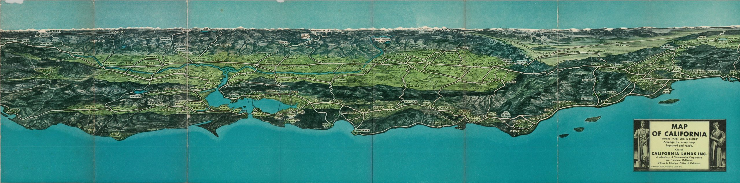 A Guide Map to California Farmland - Curtis Wright Maps