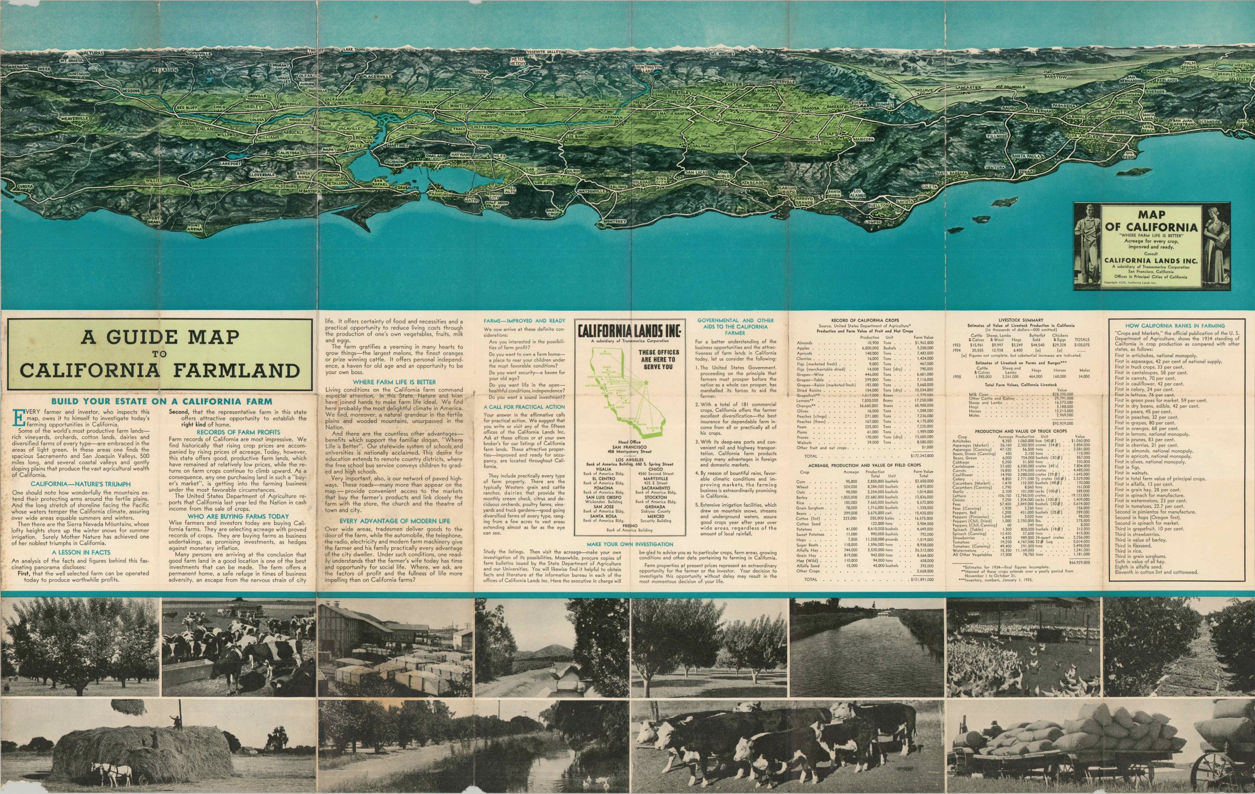 A Guide Map to California Farmland - Curtis Wright Maps