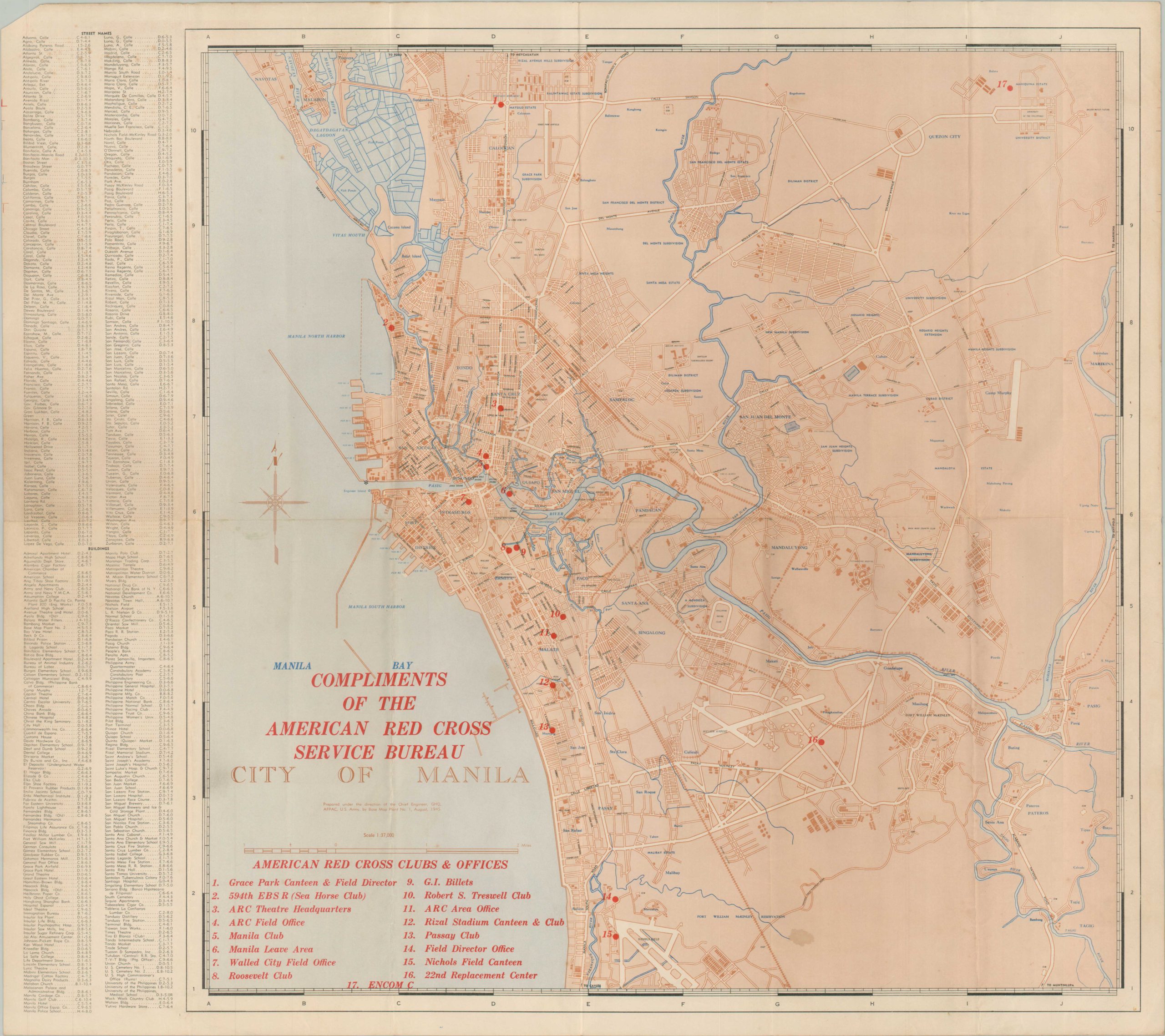 [Set of 14 World War II Red Cross Maps] - Curtis Wright Maps
