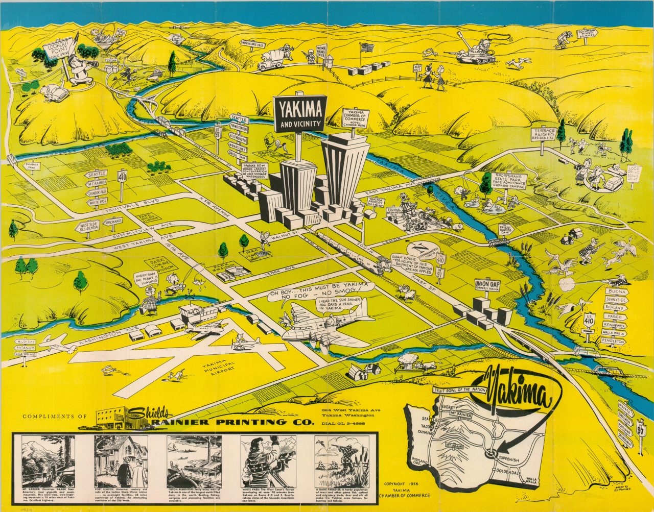 Yakima and Vicinity - Curtis Wright Maps
