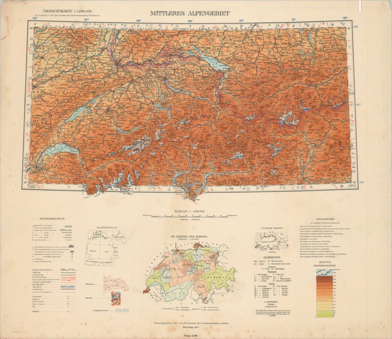 Mittleres Alpengebiet [Switzerland] - Curtis Wright Maps