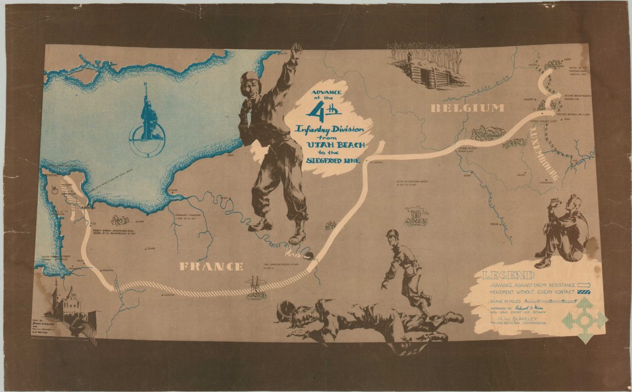 Advance of the 4th Infantry Division [and] Progress of the 4th Infantry Division - Curtis Wright ...