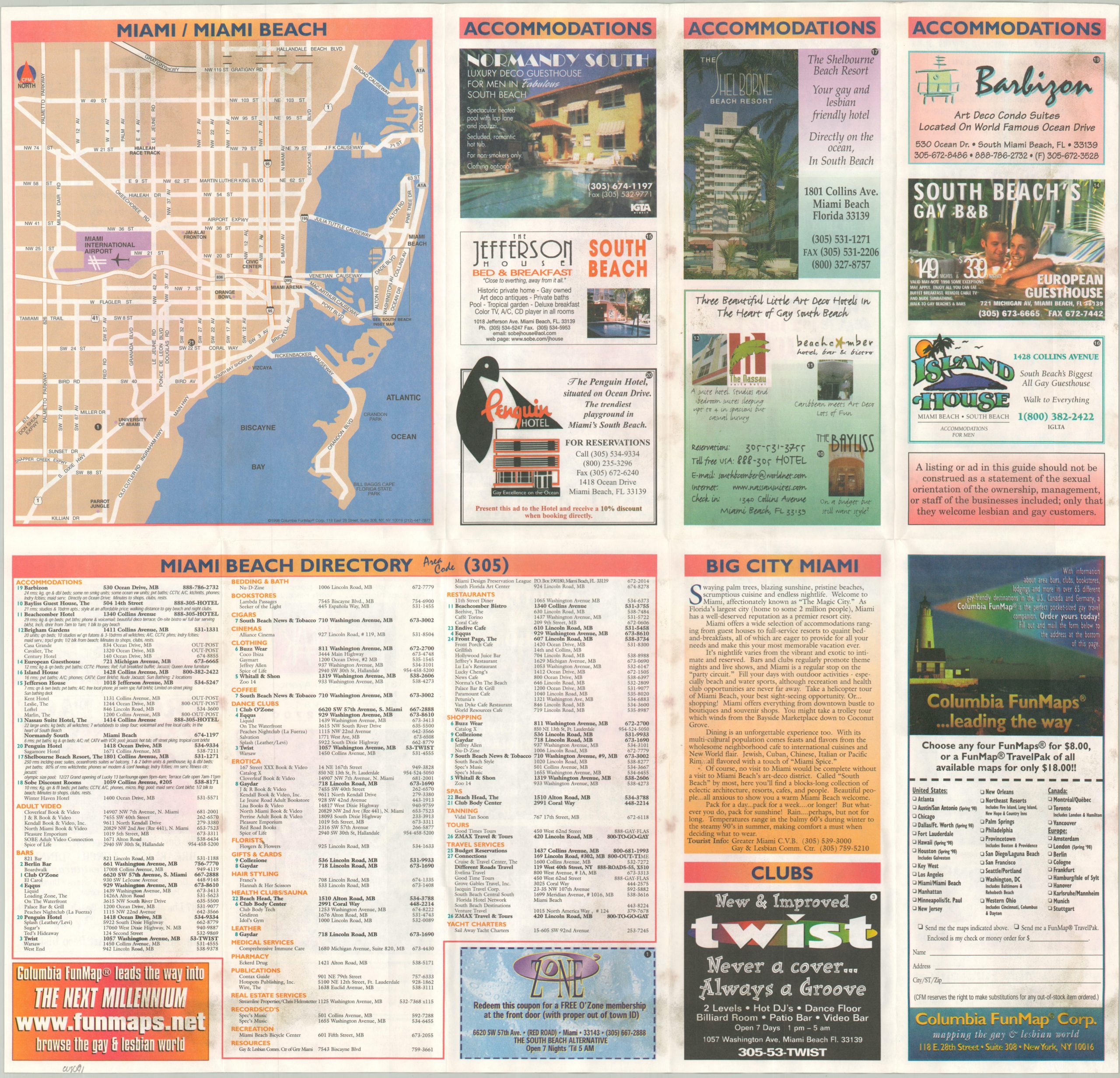 Columbia Fun Maps - Miami/Miami Beach including South Beach - Curtis ...