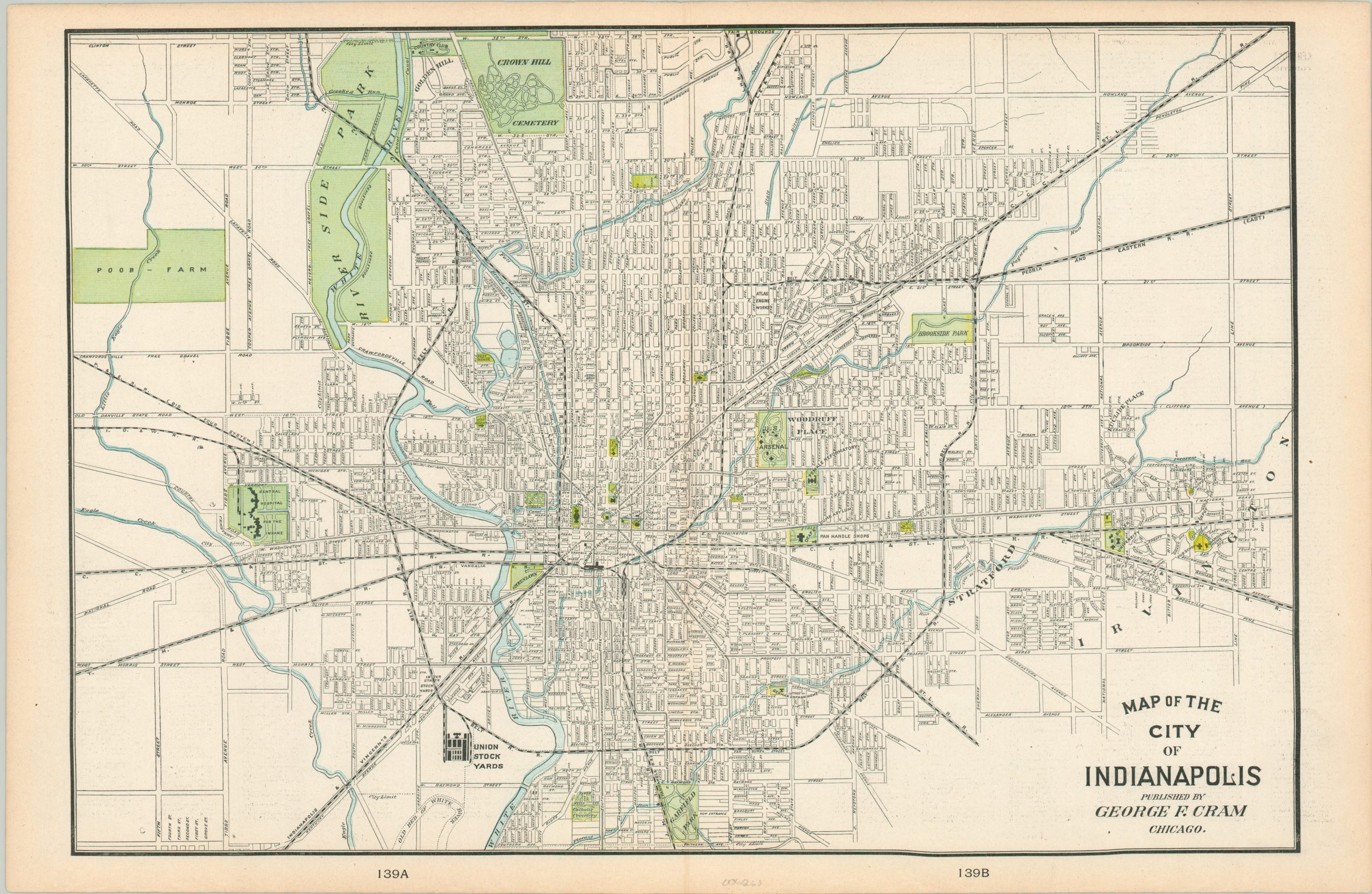 Map of the City of Indianapolis - Curtis Wright Maps