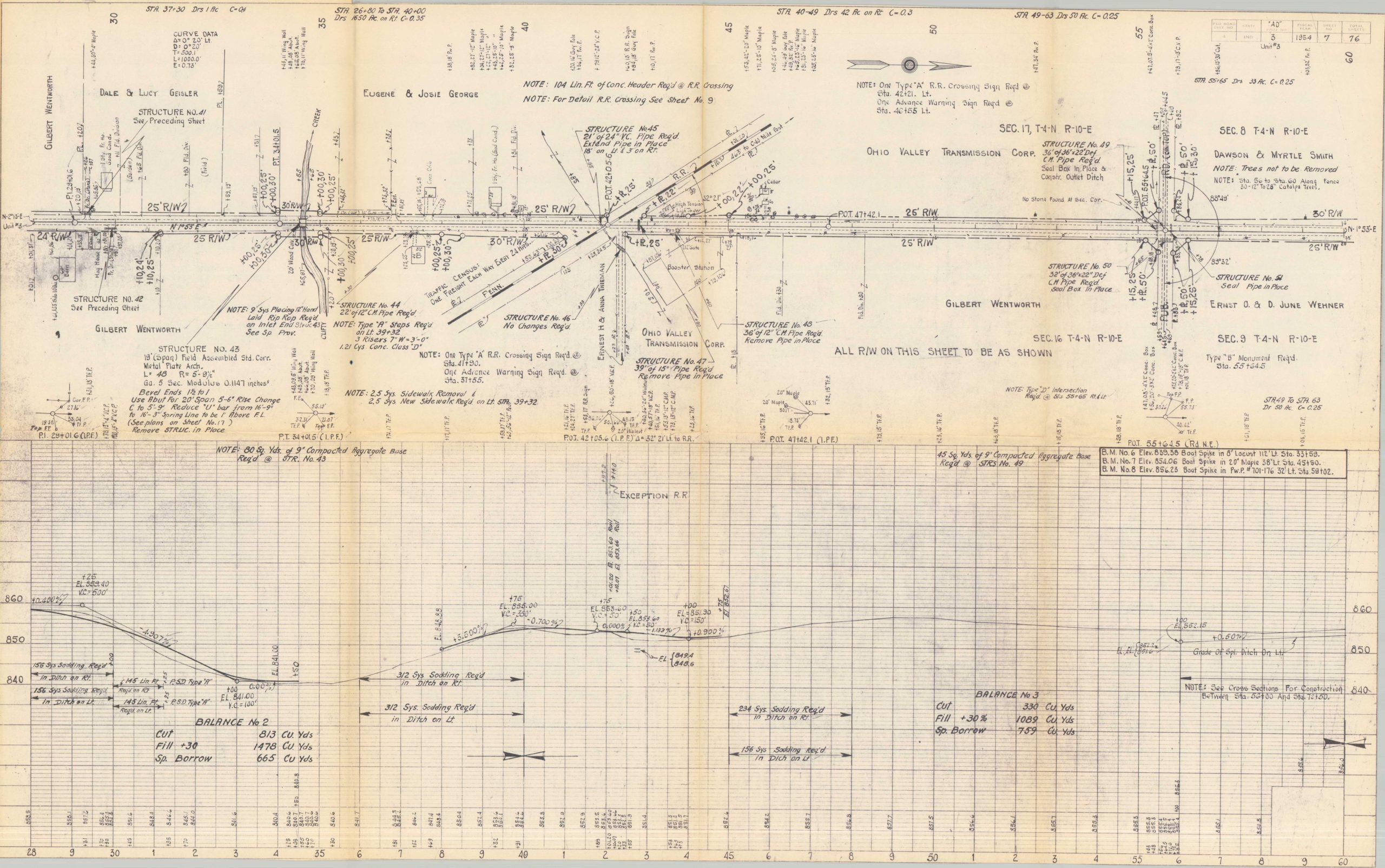 Plan and Profile of Proposed State highway "AD" Project No. 3 ...