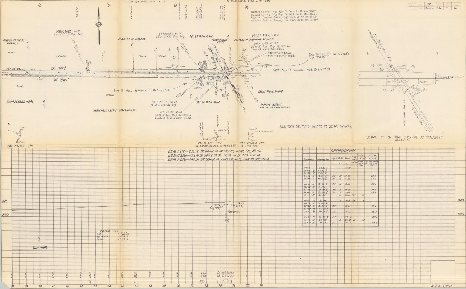 Plan and Profile of Proposed State highway "AD" Project No. 3 ...