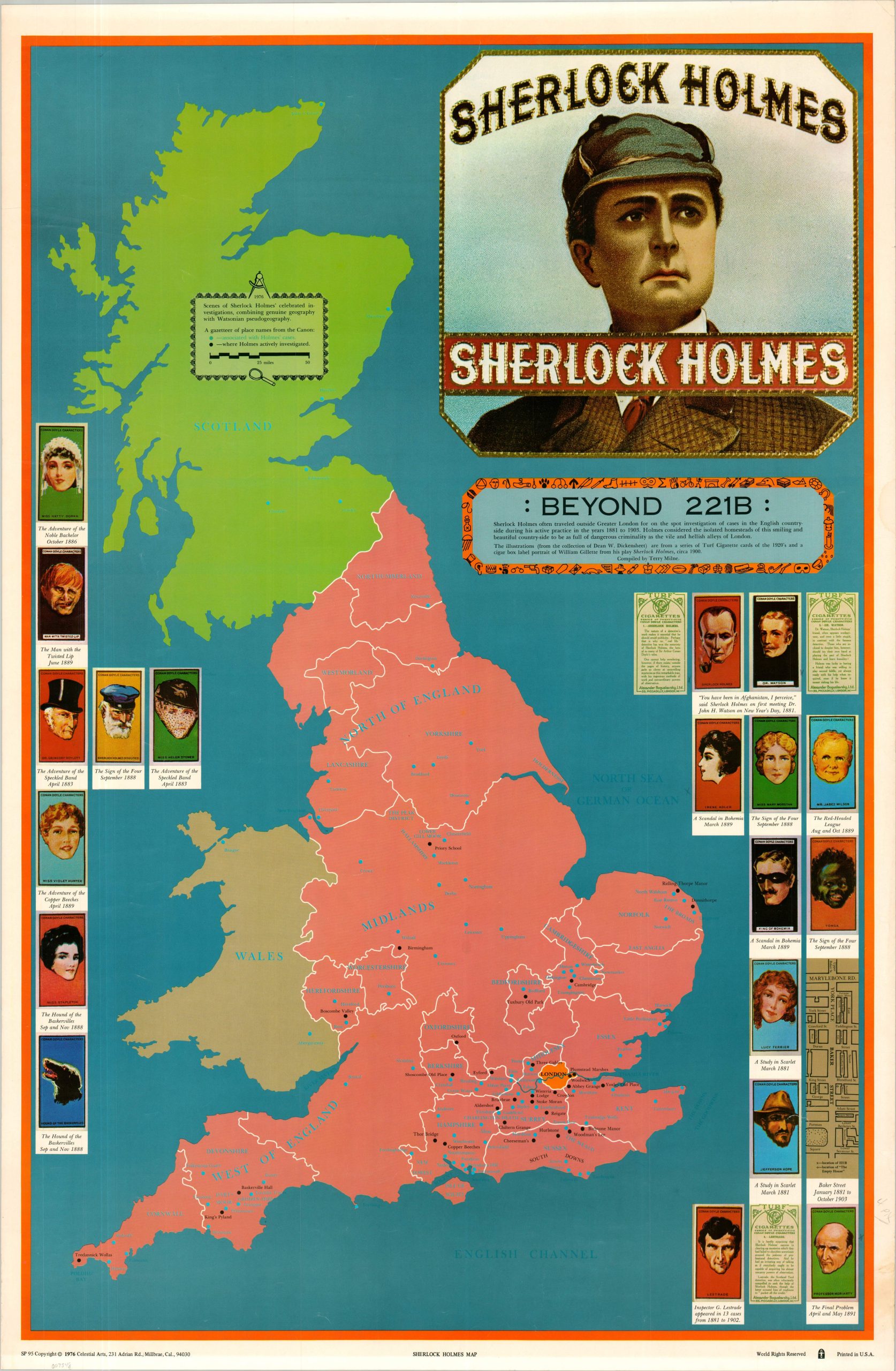 Sherlock Holmes Map - Curtis Wright Maps