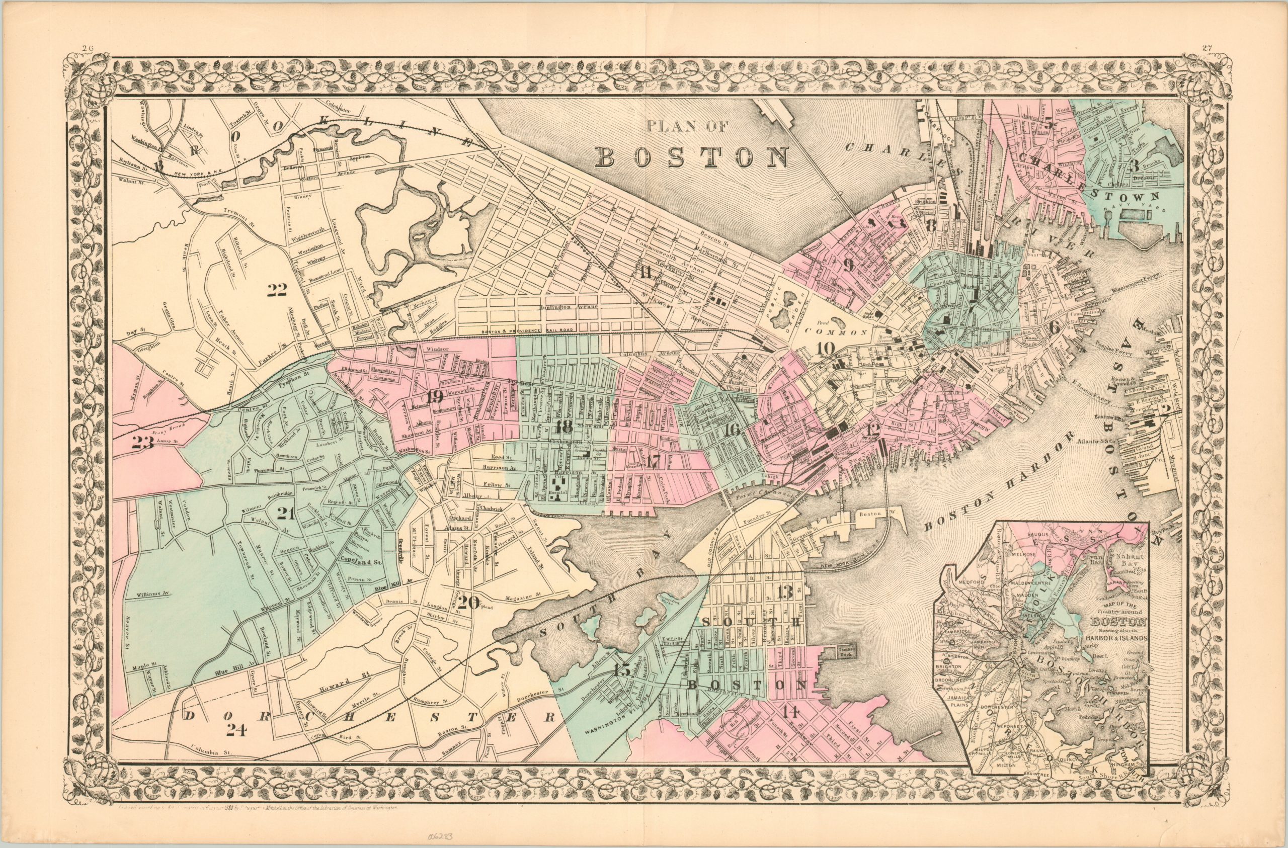 Plan of Boston - Curtis Wright Maps