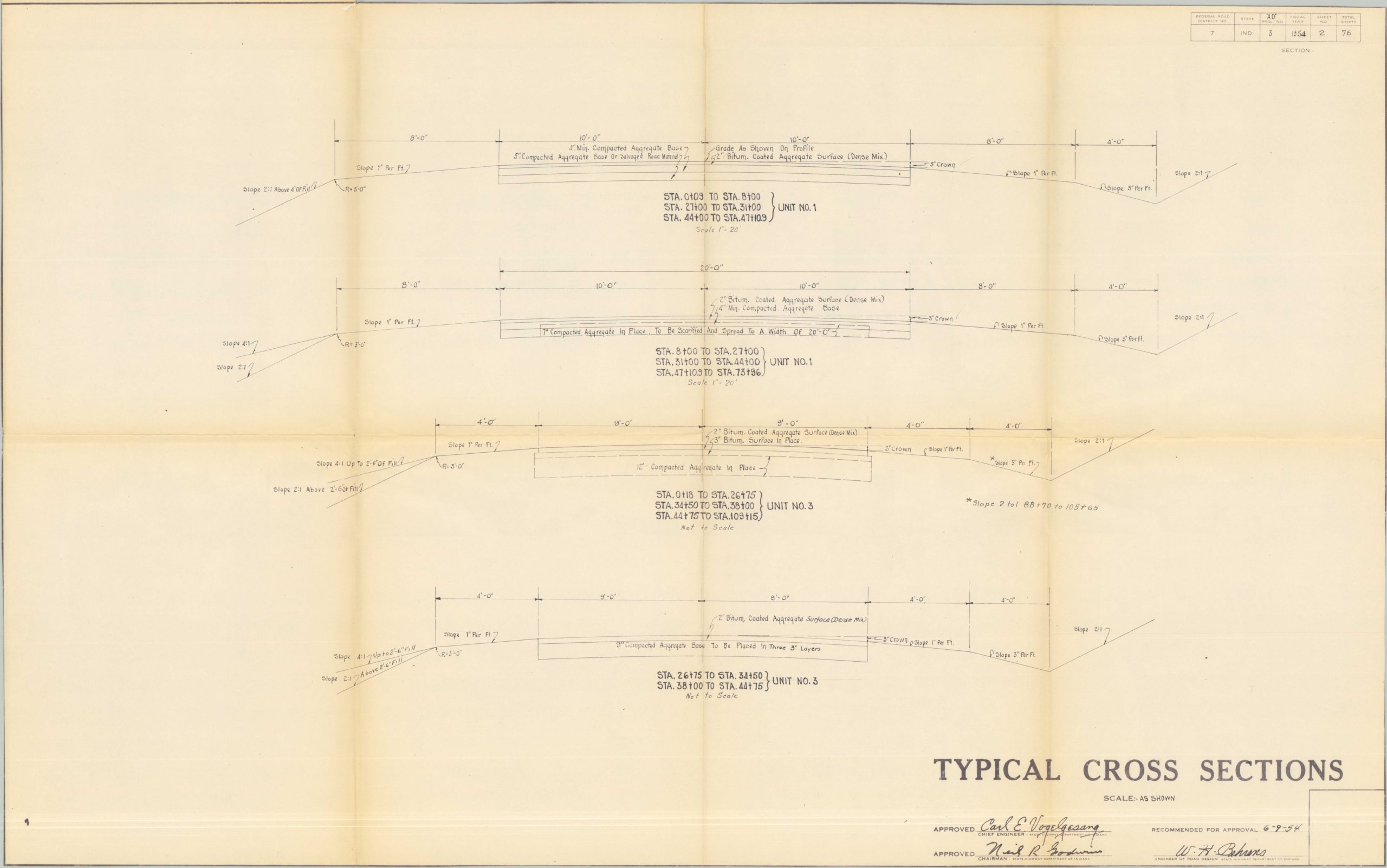 Plan and Profile of Proposed State highway "AD" Project No. 3 ...