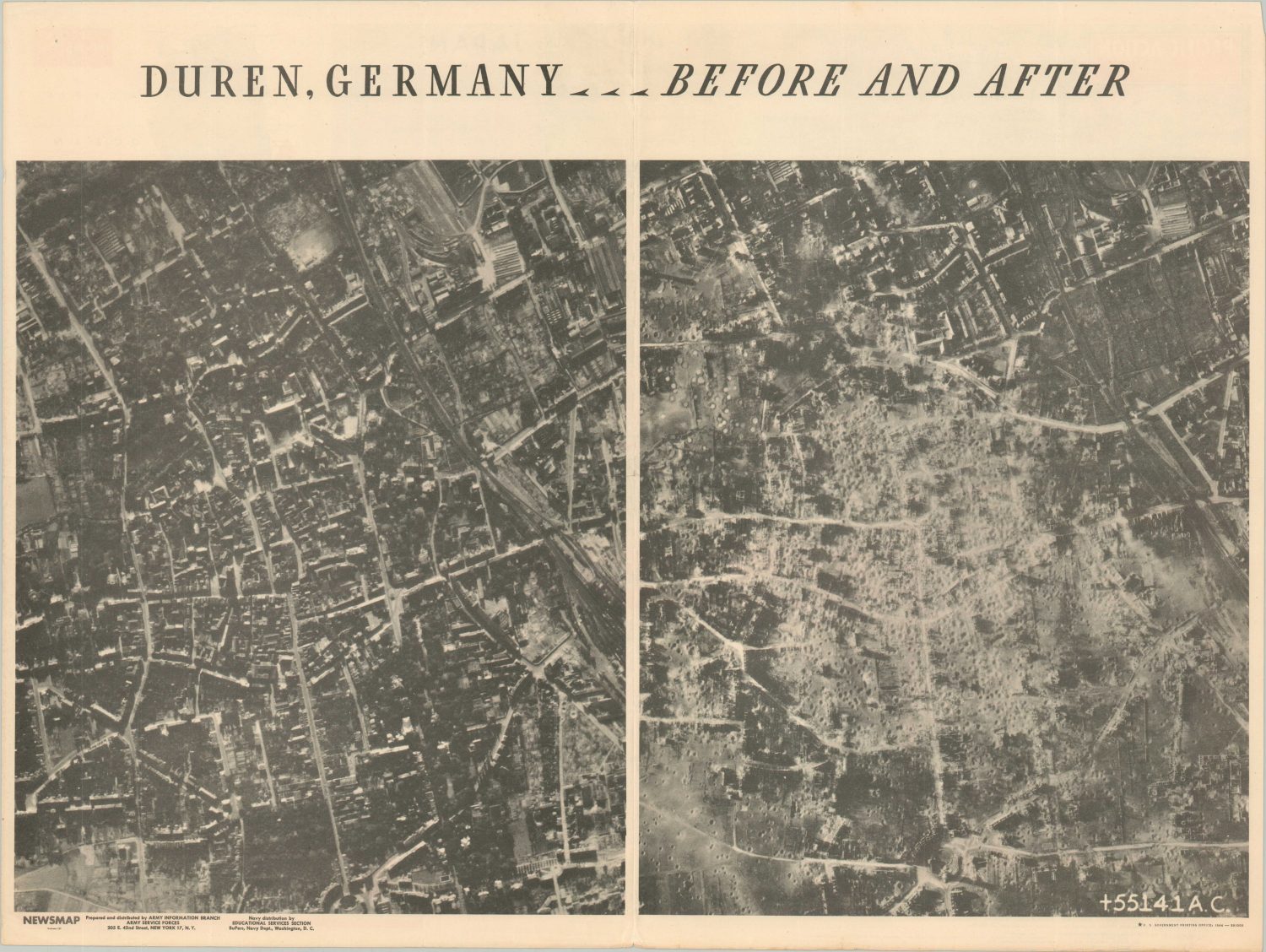 Duren, Germany - Before and After - Curtis Wright Maps