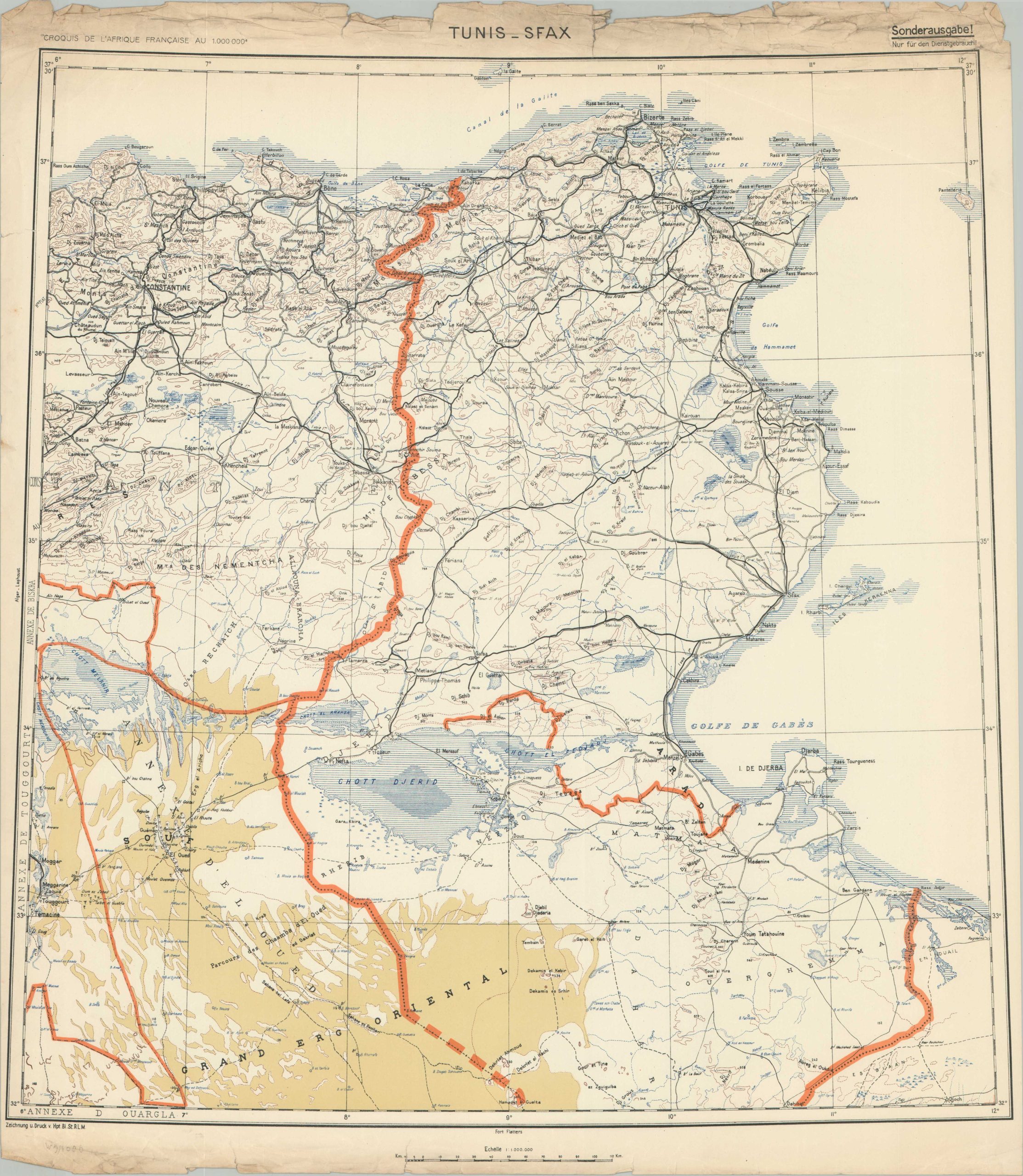 Tunis-Sfax [Tunisia] - Curtis Wright Maps