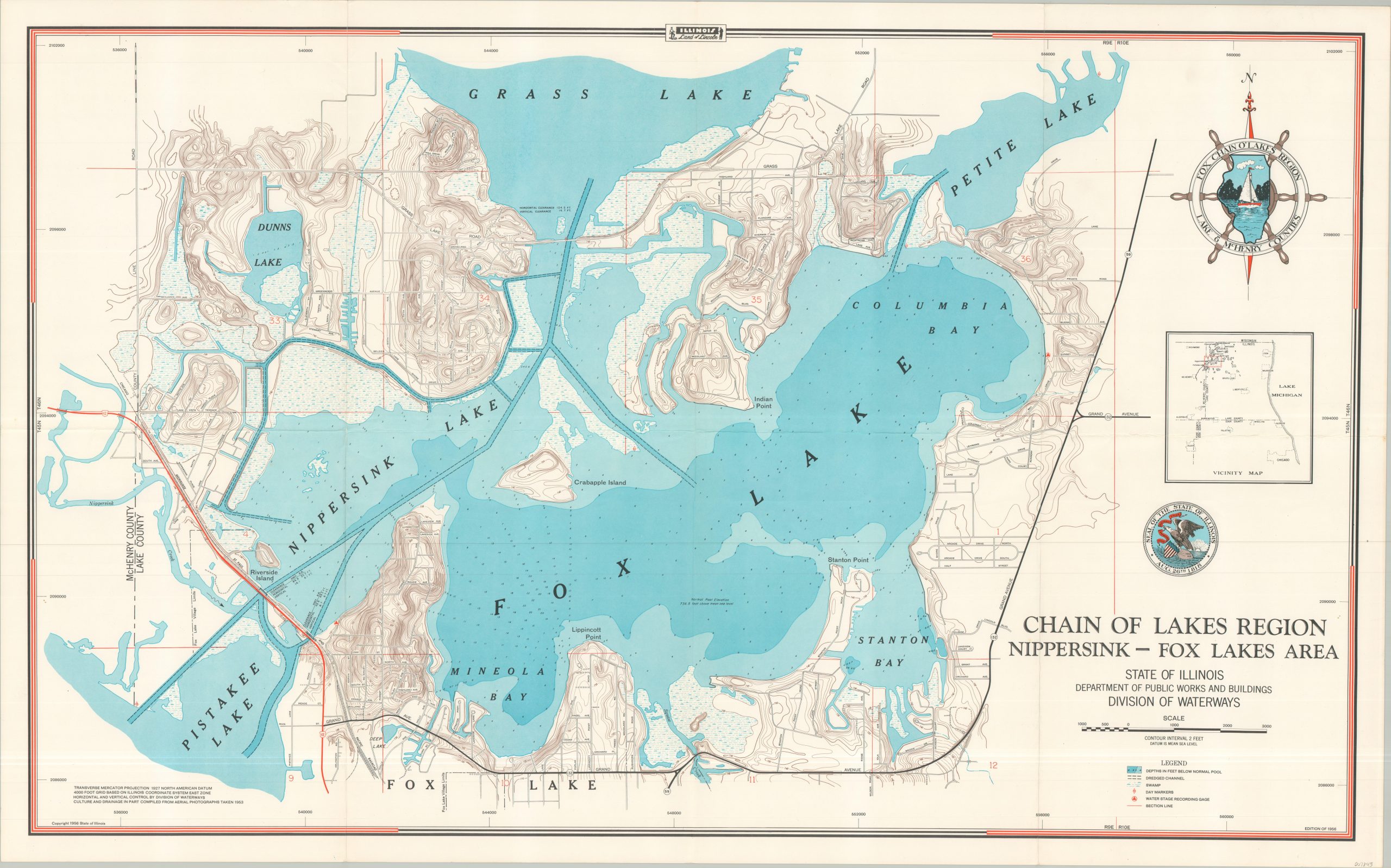 [Illinois Chain O' Lakes Region Maps] - Curtis Wright Maps