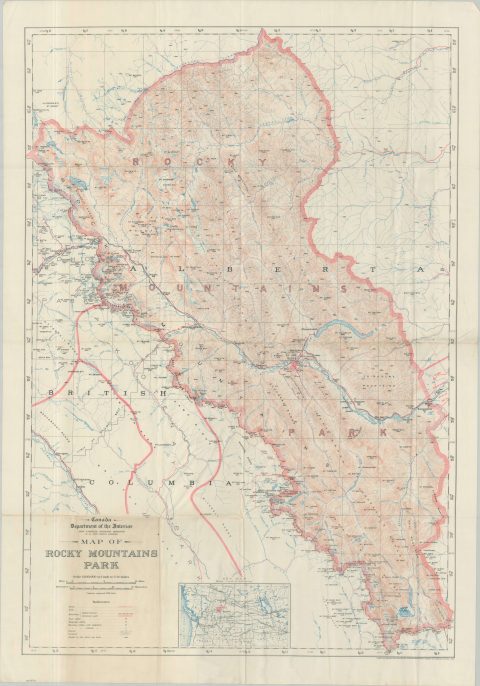 Map of Rocky Mountains National Park - Curtis Wright Maps