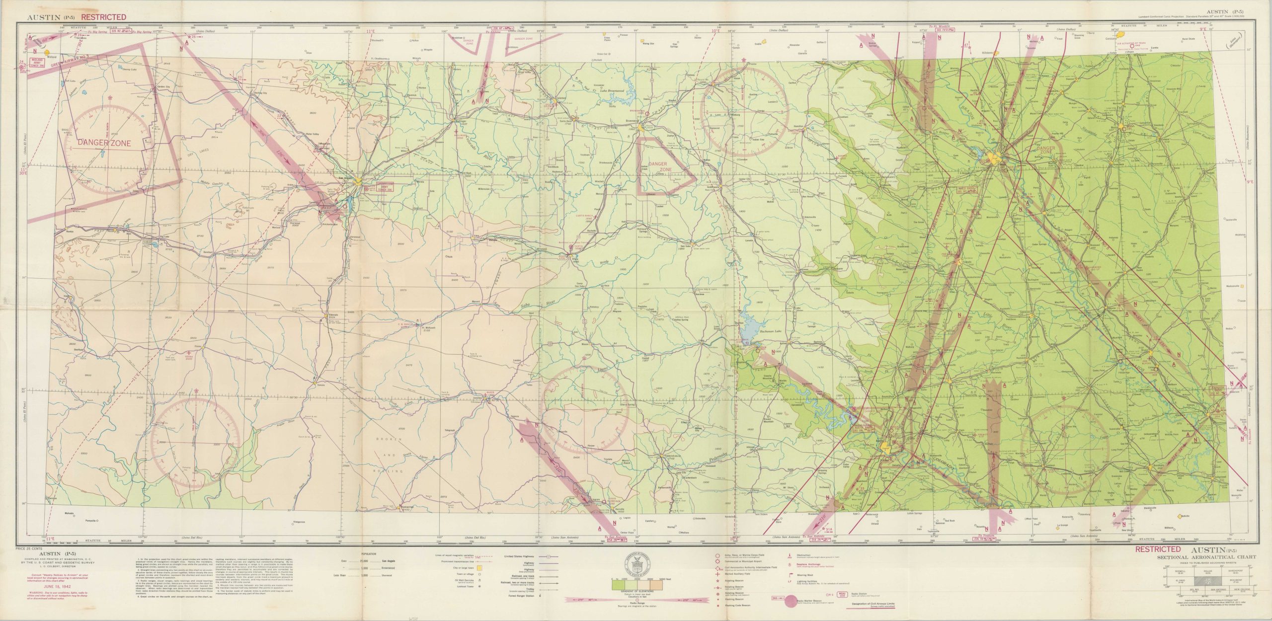 Austin Sectional Aeronautical Chart - Curtis Wright Maps