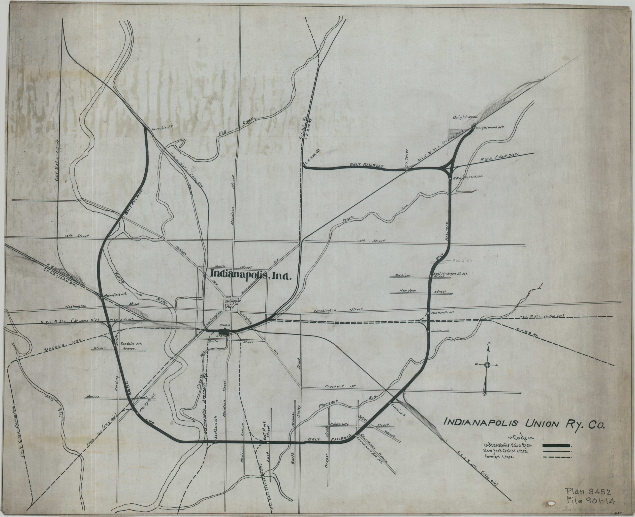 [Collection of Plans Related to the Indianapolis Union Railway Company ...