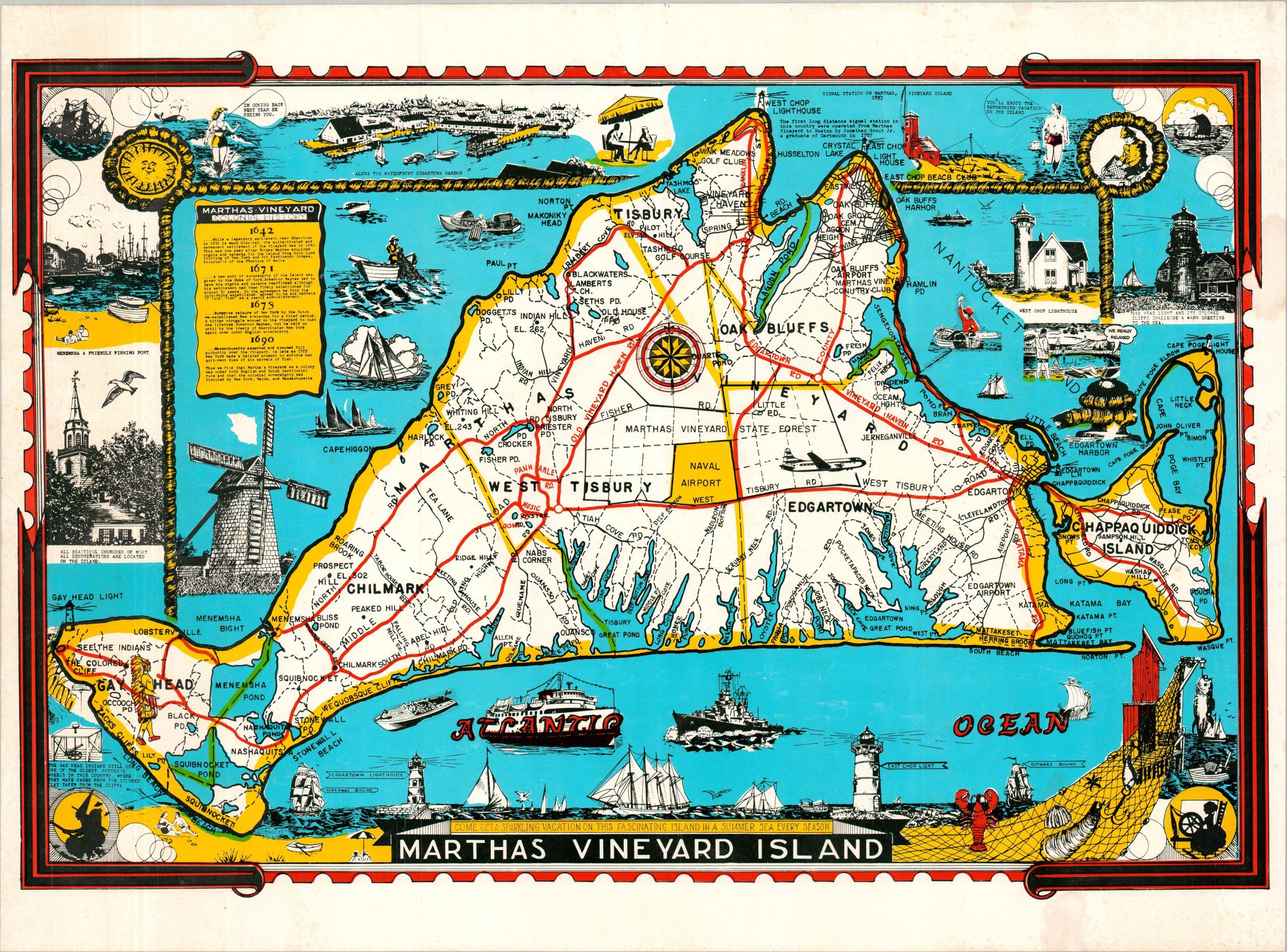 Martha's Vineyard Island - Curtis Wright Maps