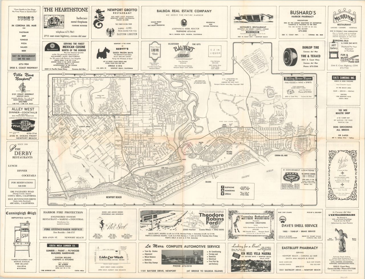 Newport Harbor Area Map [Title on Verso] - Curtis Wright Maps