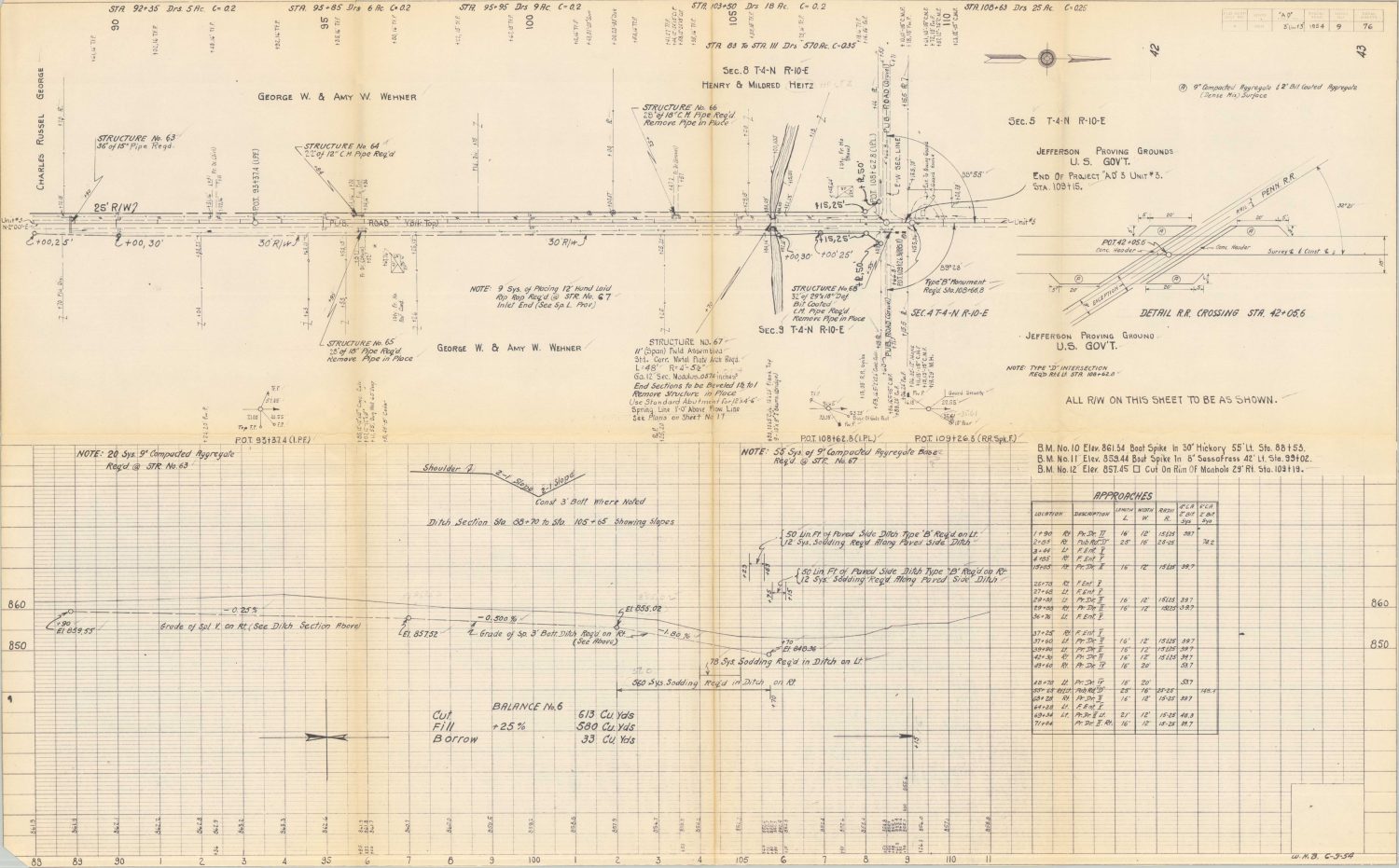 Plan and Profile of Proposed State highway "AD" Project No. 3 ...