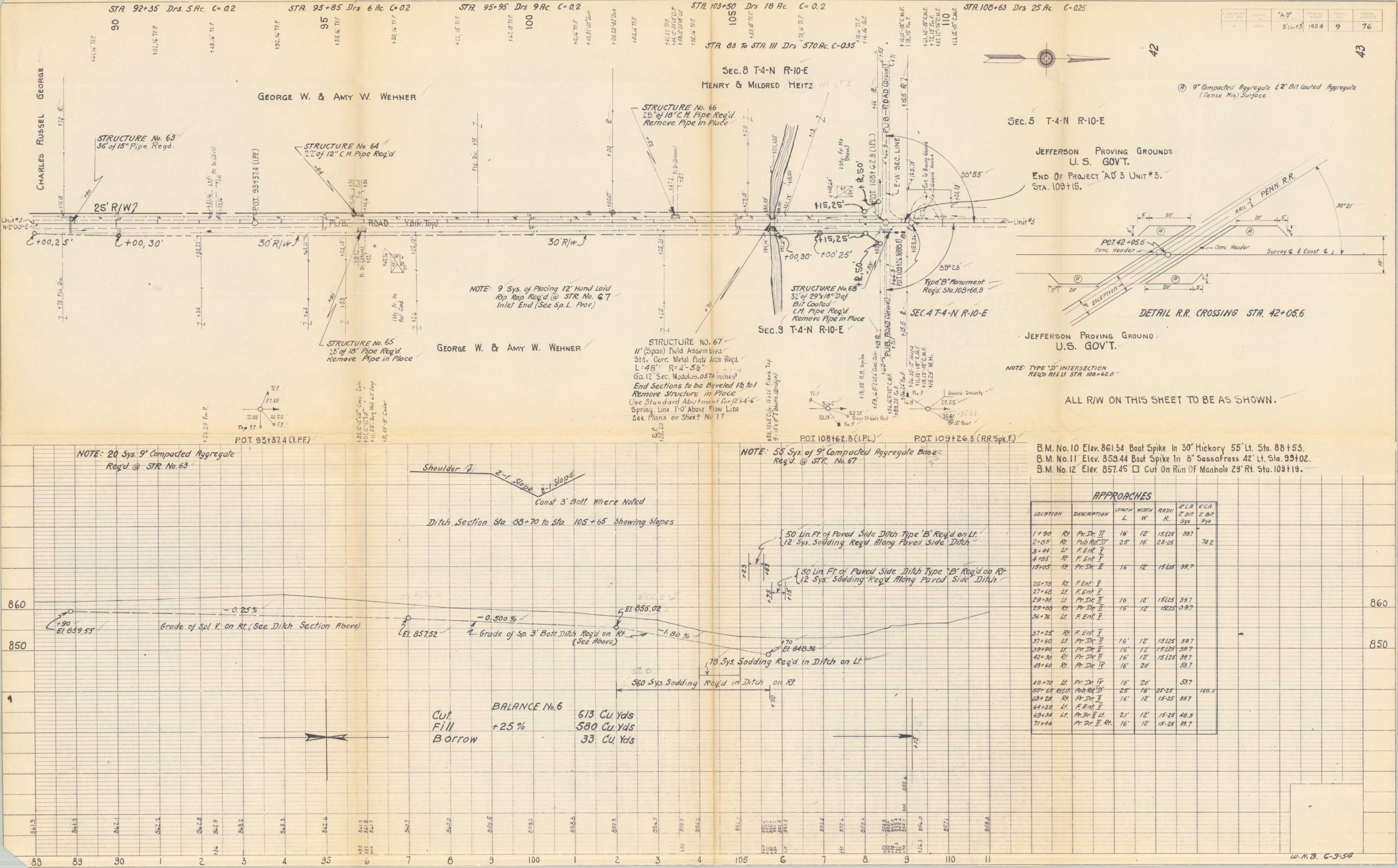 Plan and Profile of Proposed State highway "AD" Project No. 3 ...