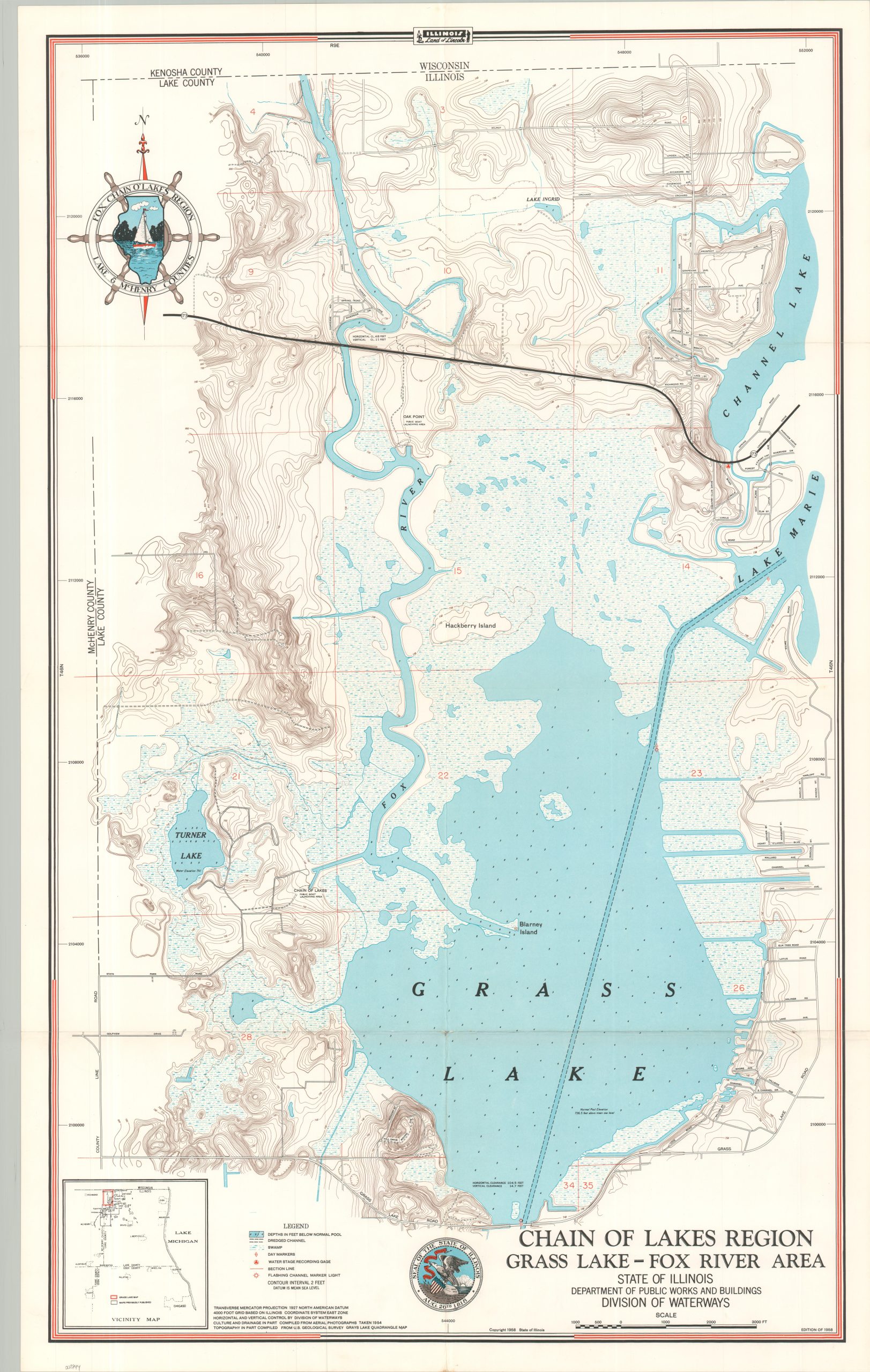 [Illinois Chain O' Lakes Region Maps] - Curtis Wright Maps