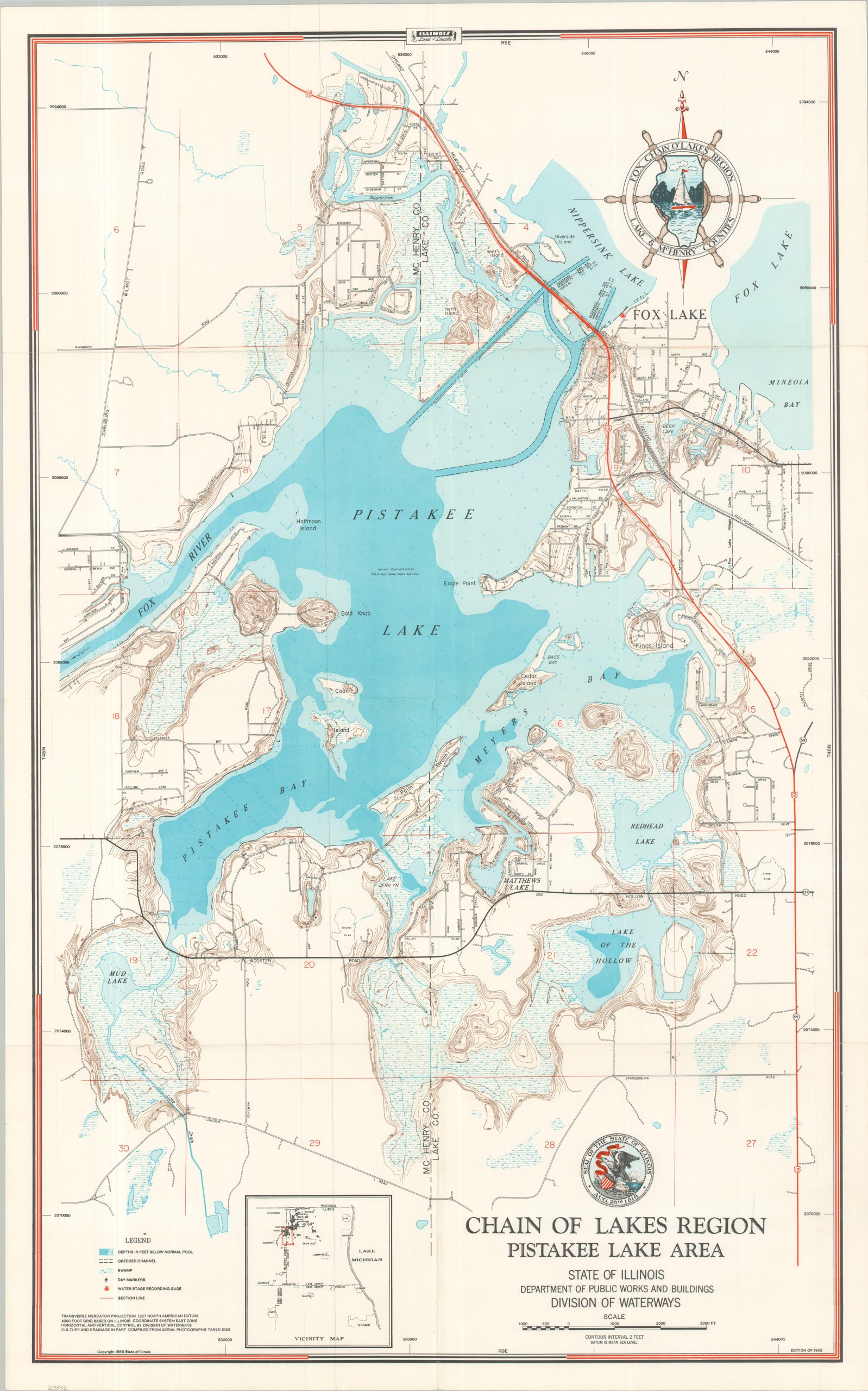 [Illinois Chain O' Lakes Region Maps] - Curtis Wright Maps