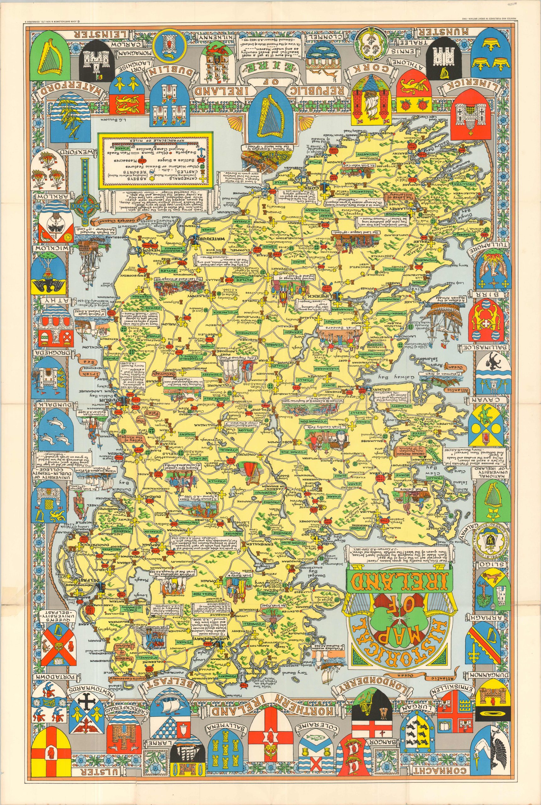 Historical Map of Ireland - Curtis Wright Maps