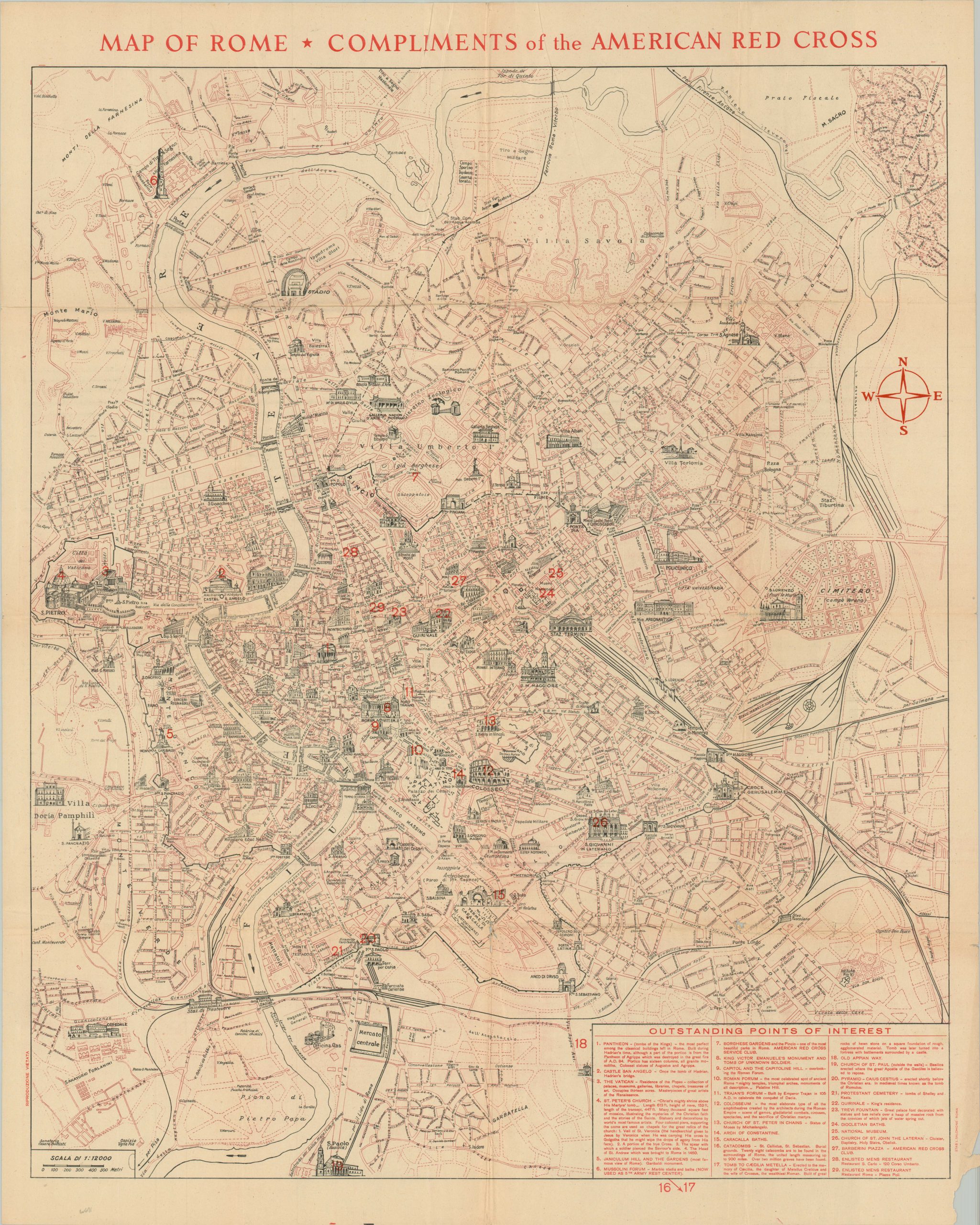 [Set of 14 World War II Red Cross Maps] - Curtis Wright Maps