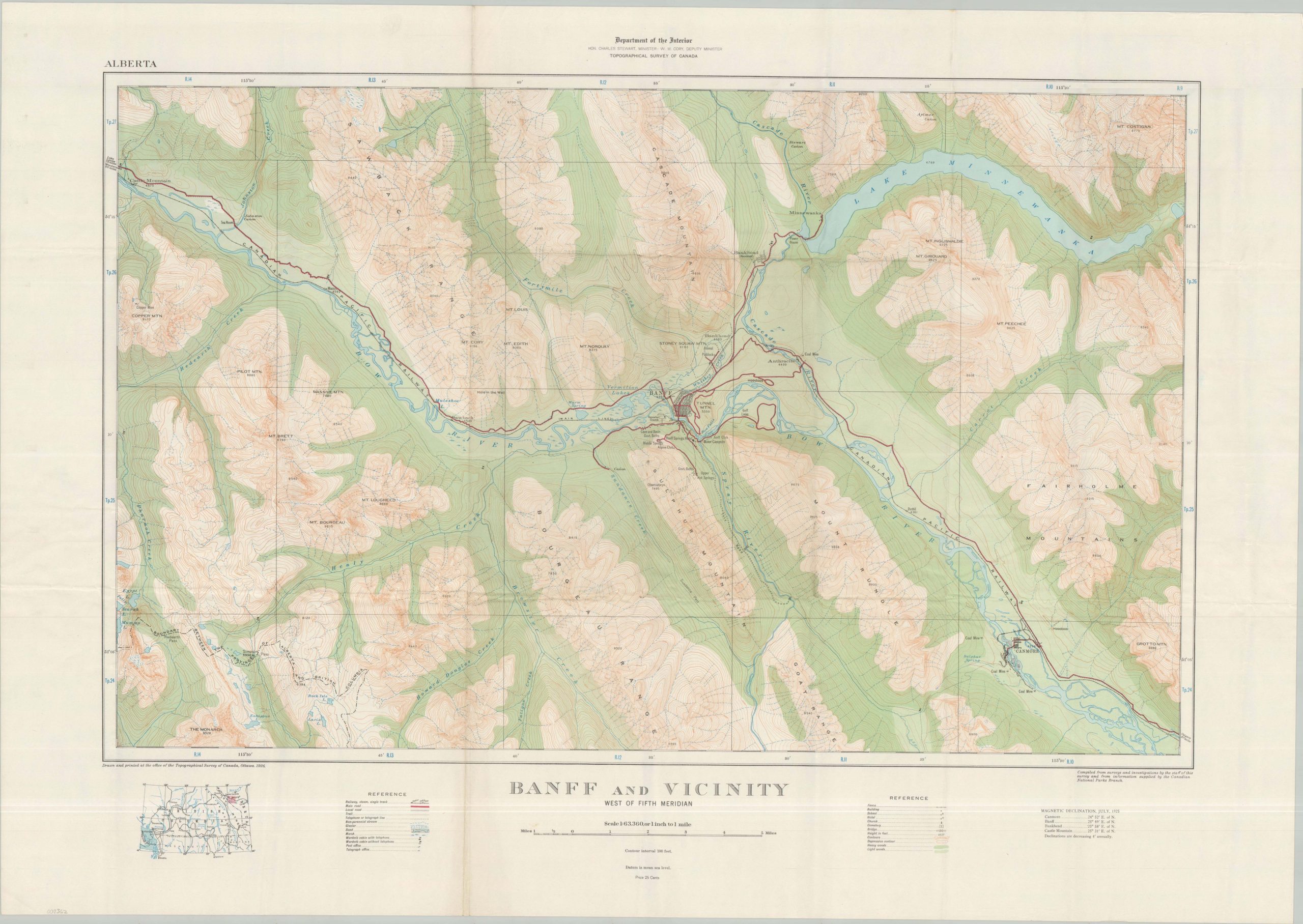 Banff and Vicinity - Curtis Wright Maps