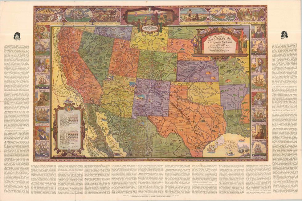 A Map of Exploration in the Spanish Southwest 1528 - 1793 - Curtis ...