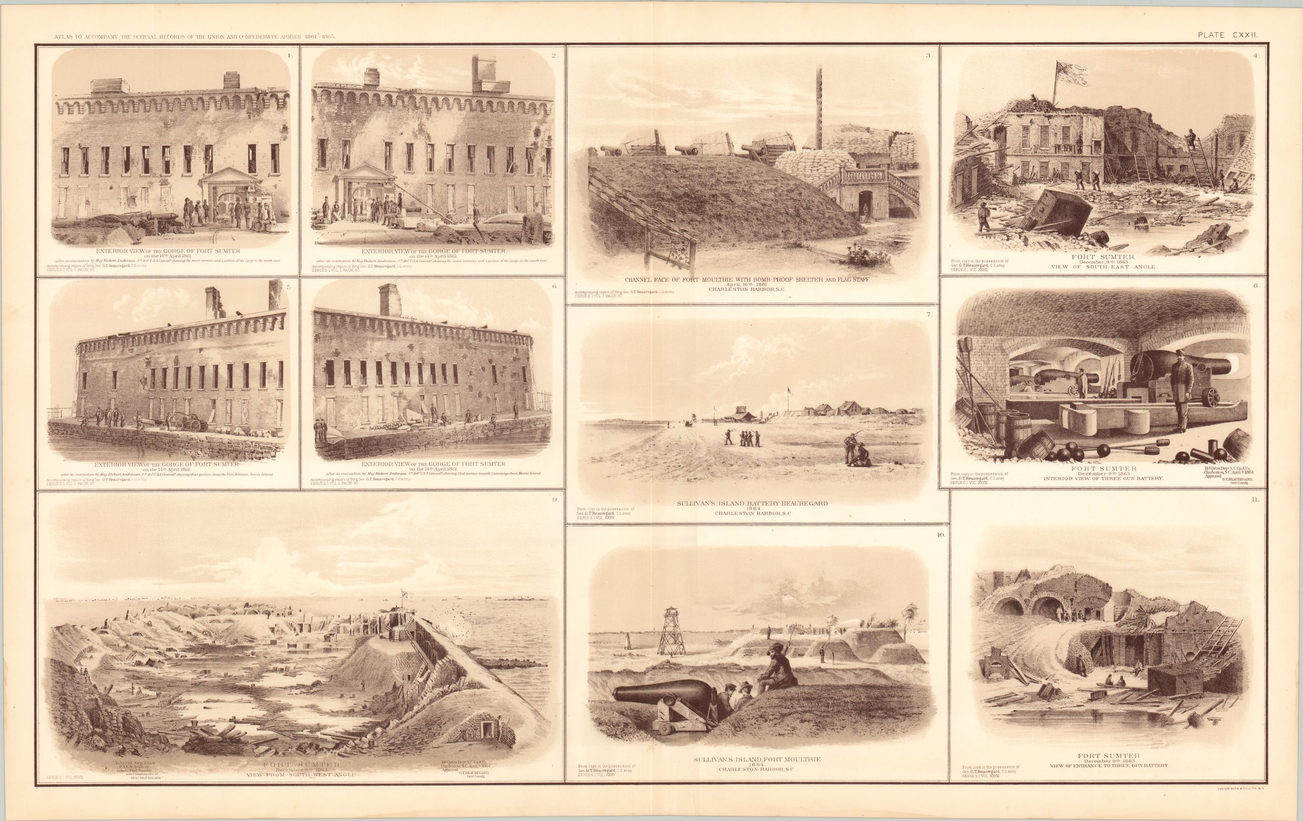 Views of Fort Sumter, Fort Moultrie, and Sullivan's Island - Curtis ...