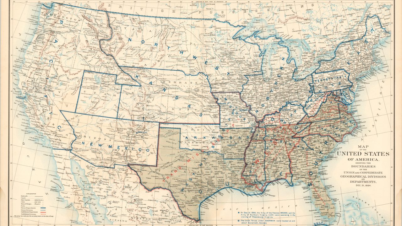 Map of the United States of America, Showing the Boundaries of the ...