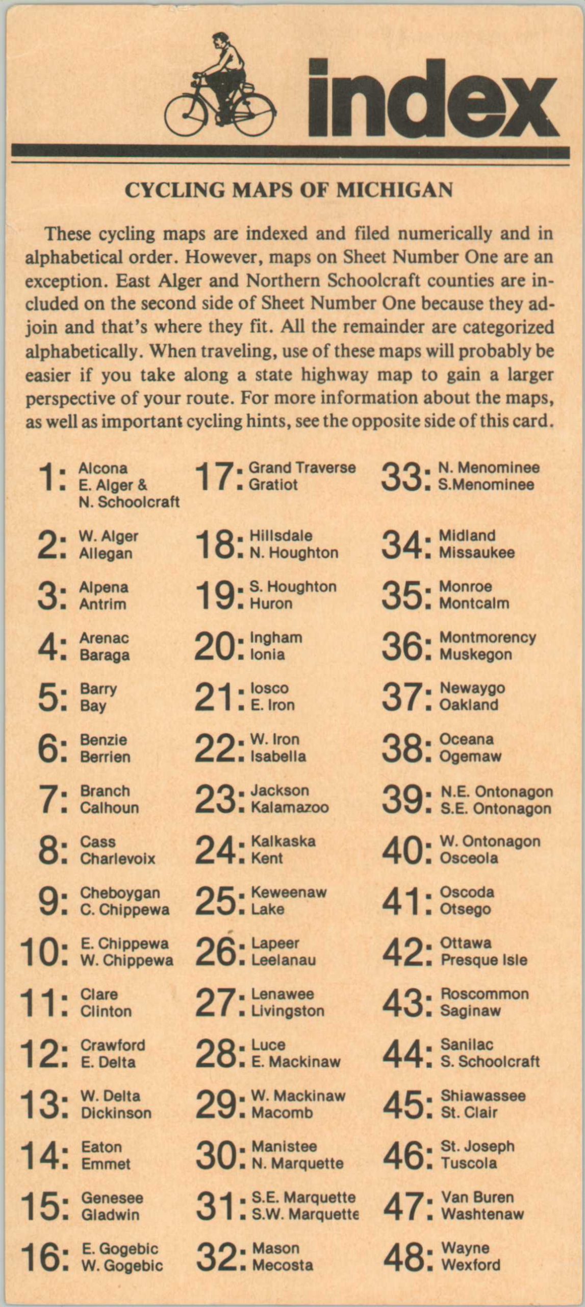 Cycling Maps of Michigan - Curtis Wright Maps