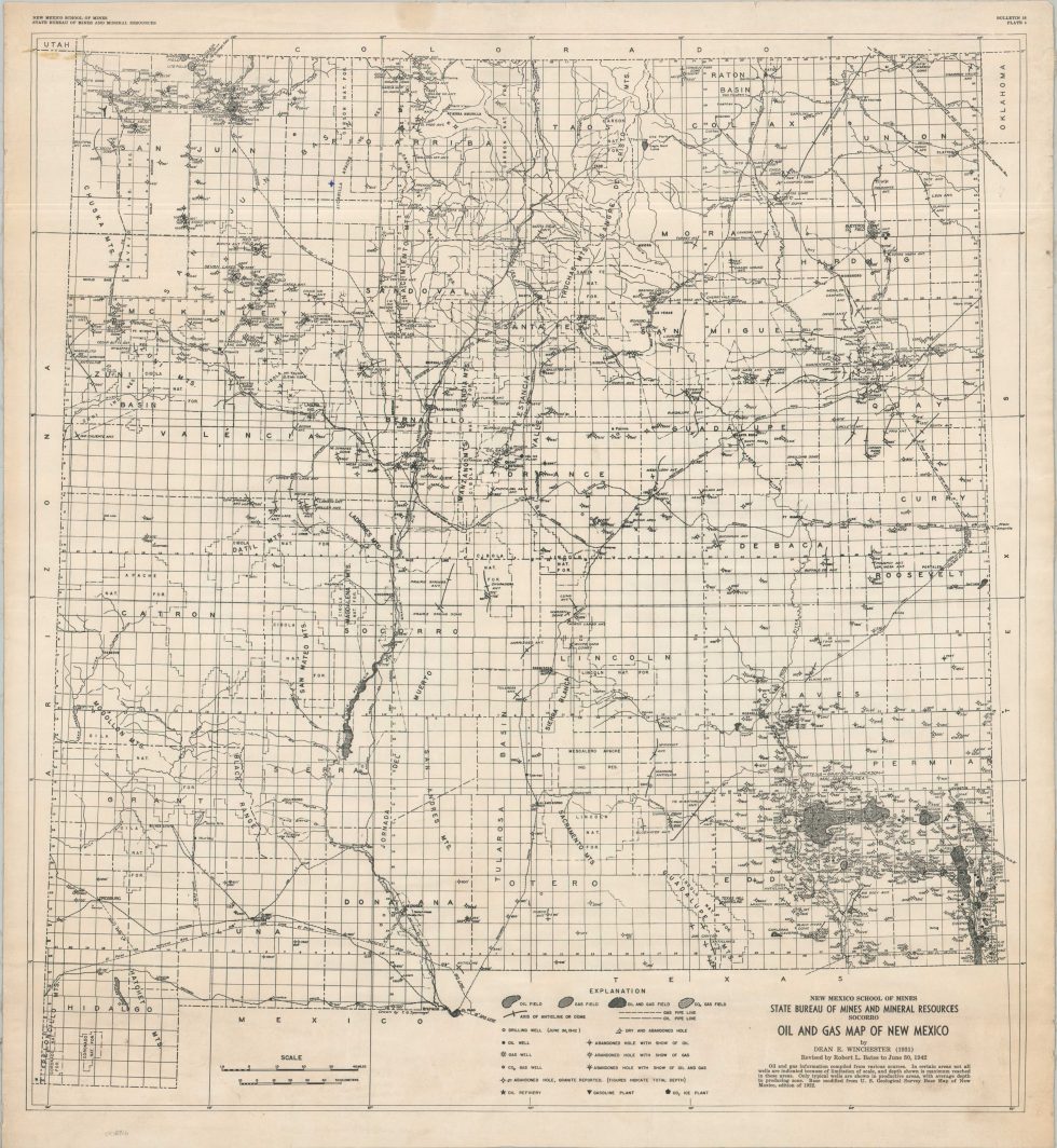 Oil and Gas Map of New Mexico - Curtis Wright Maps