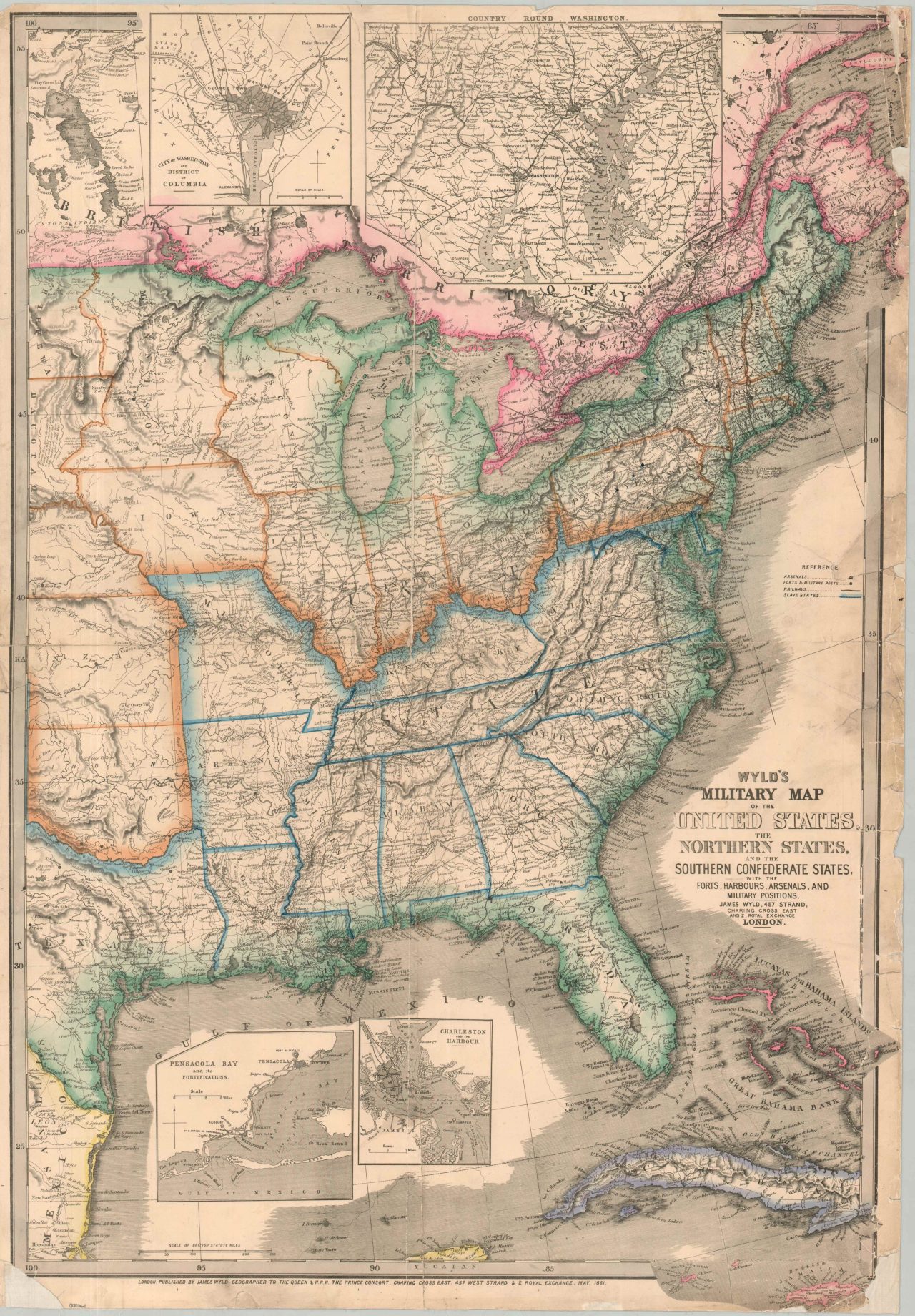 Wyld's Military Map of the United States, the Northern States, and the ...