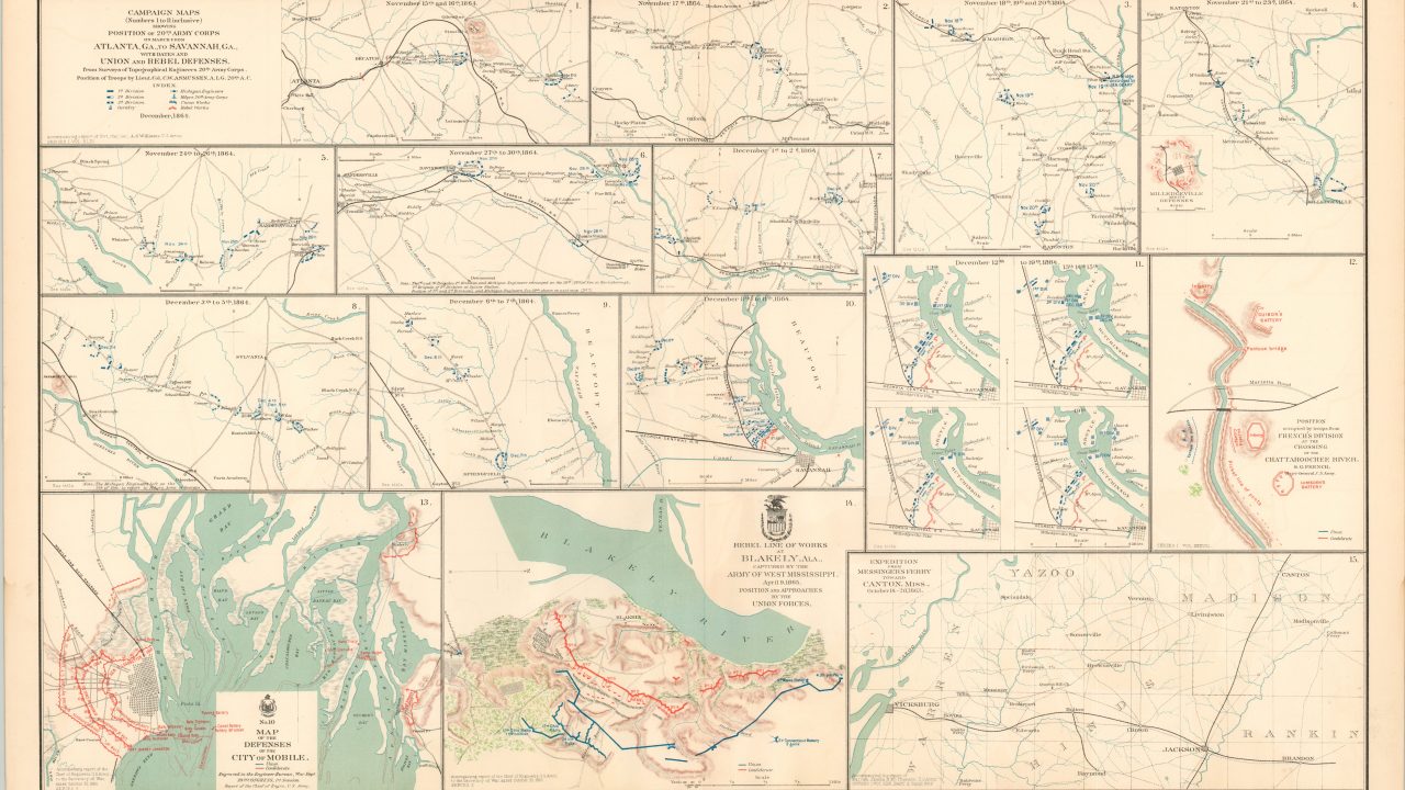 Campaign Maps Showing Position of 20th Corps on March from Atlanta, Ga ...