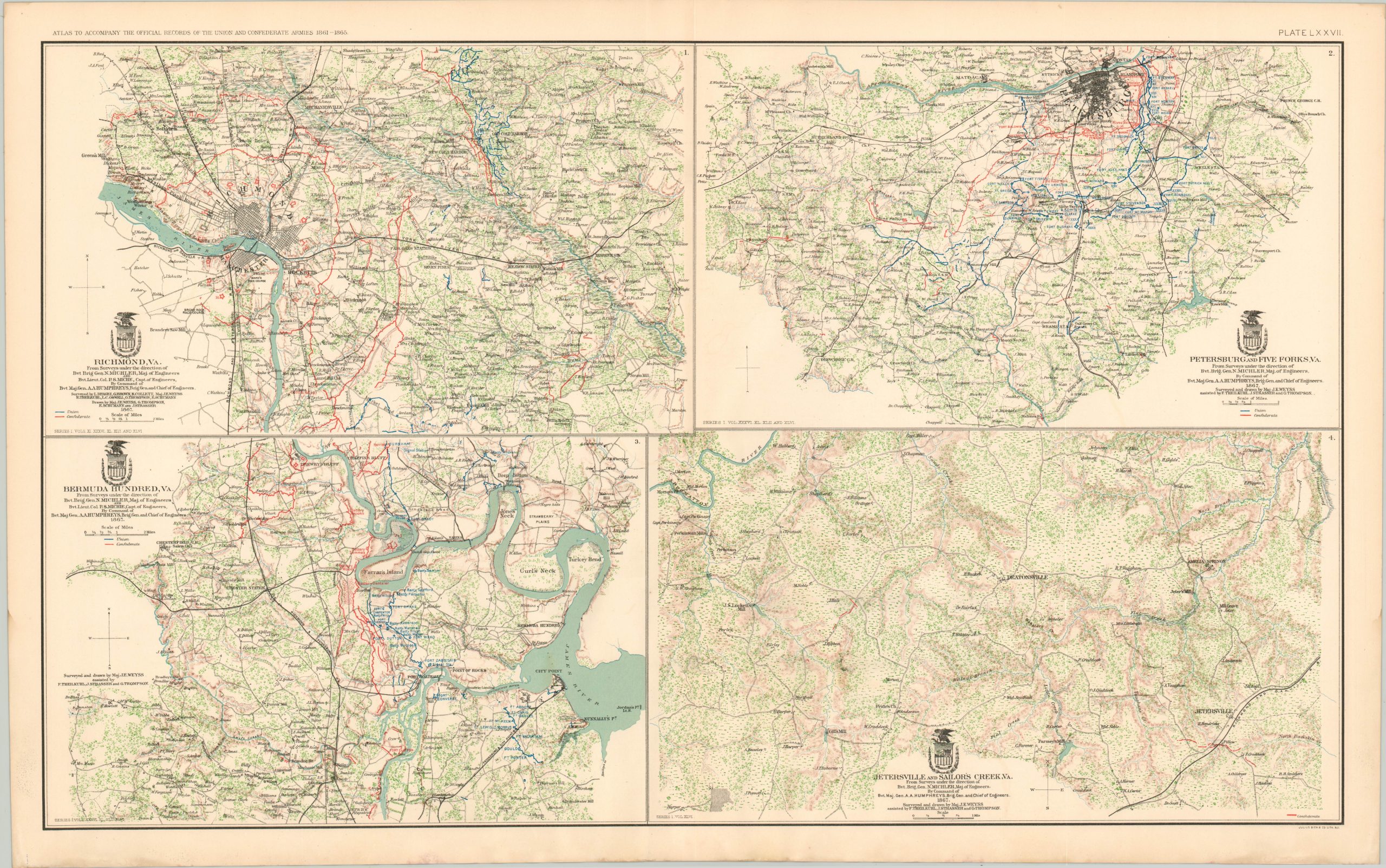 Richmond, Va.; Bermuda Hundred, Va.; Petersburg and Five Forks, Va ...