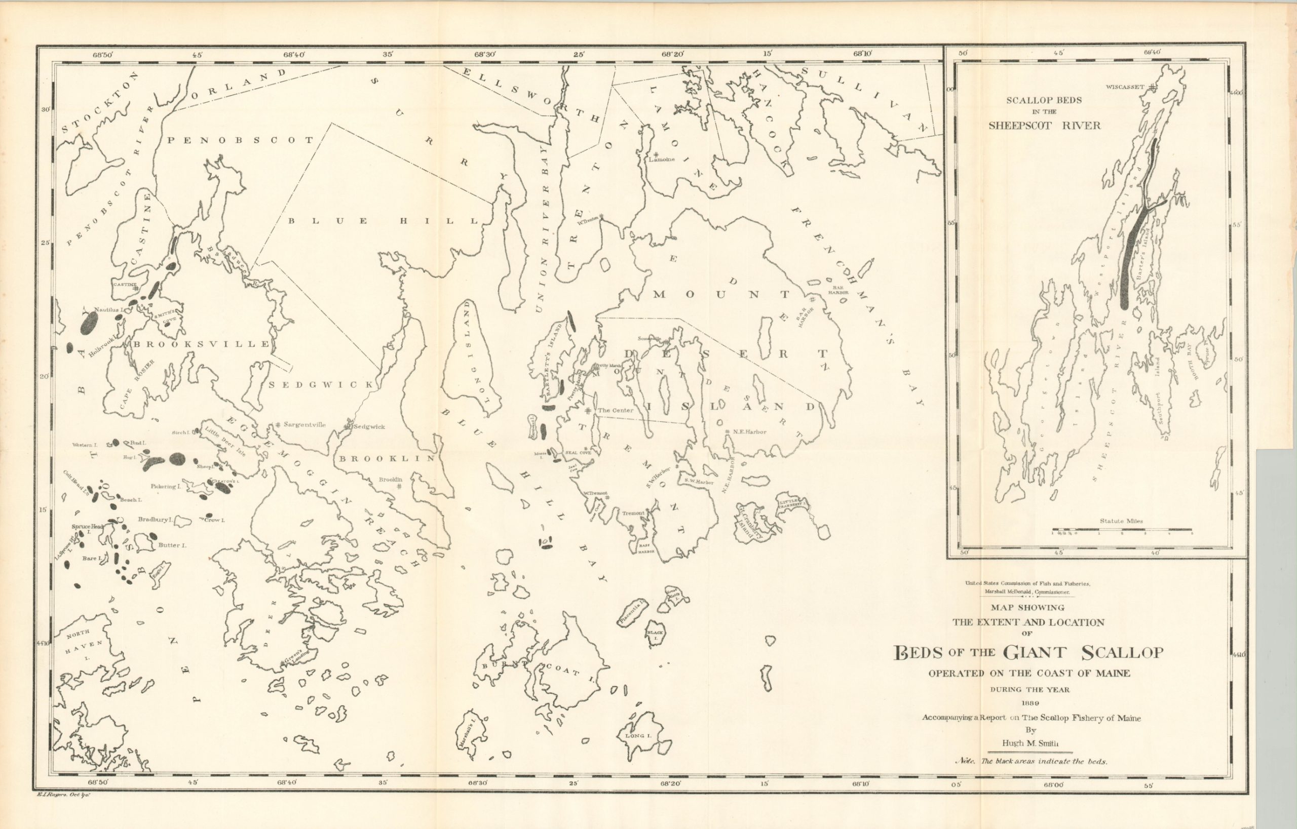 The Giant Scallop Fishery of Maine - Curtis Wright Maps