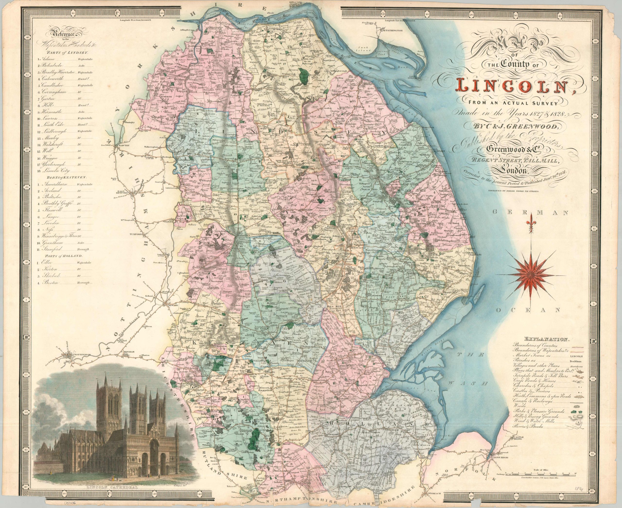 Map of the County of Lincoln From an Actual Survey made in the Years ...