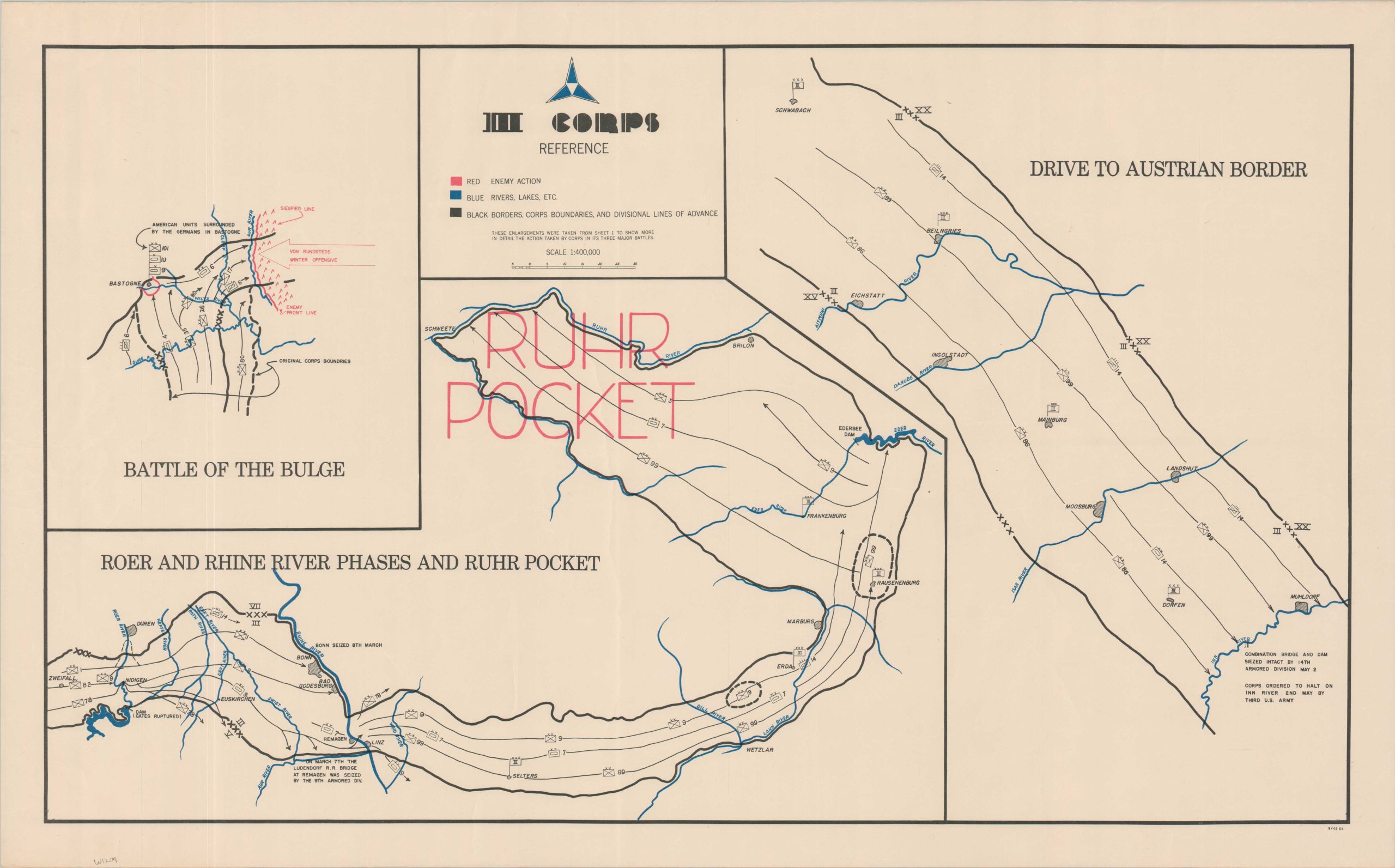 III Corps Reference [WWII Unit History Map] - Curtis Wright Maps