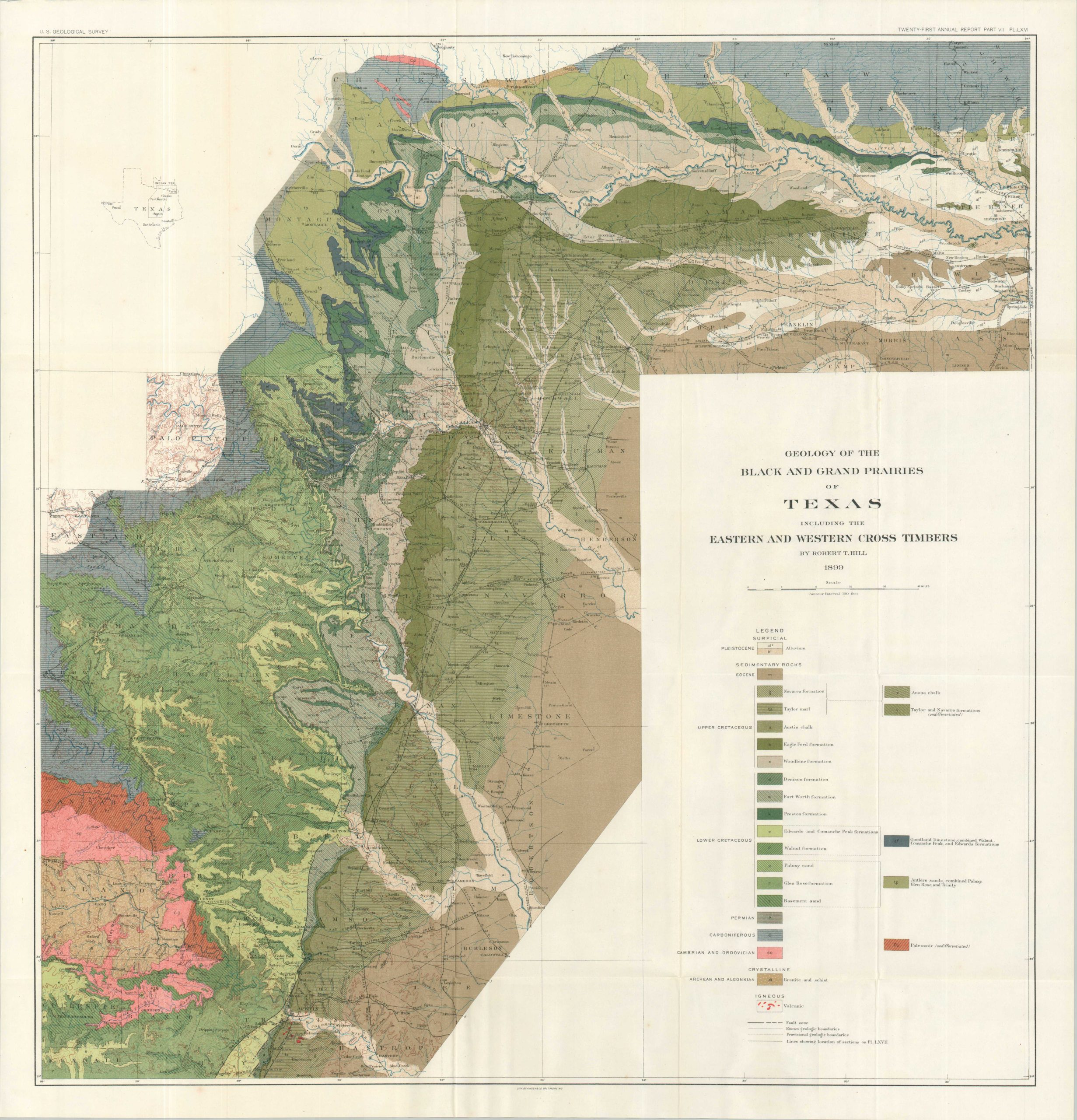 Geography and Geology of the Black and Grand Prairies, Texas - Curtis Wright Maps