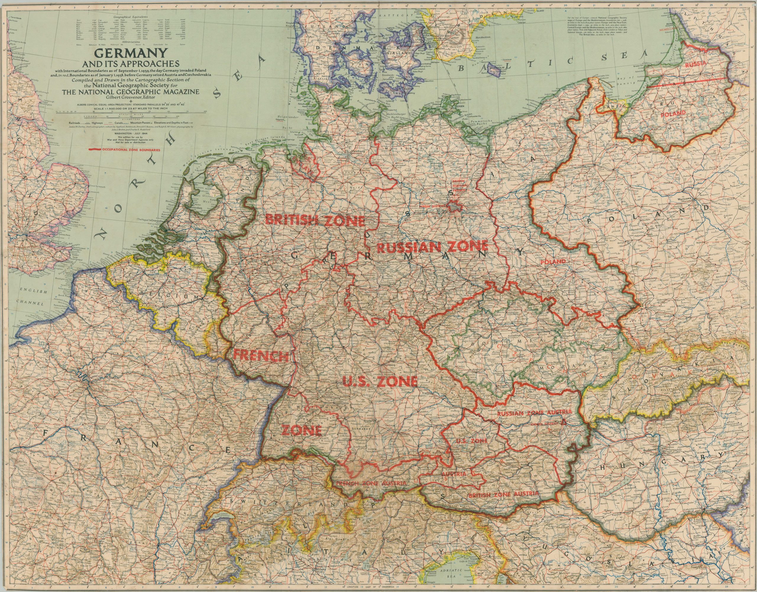 Germany and its Approaches [Occupation Maps] - Curtis Wright Maps