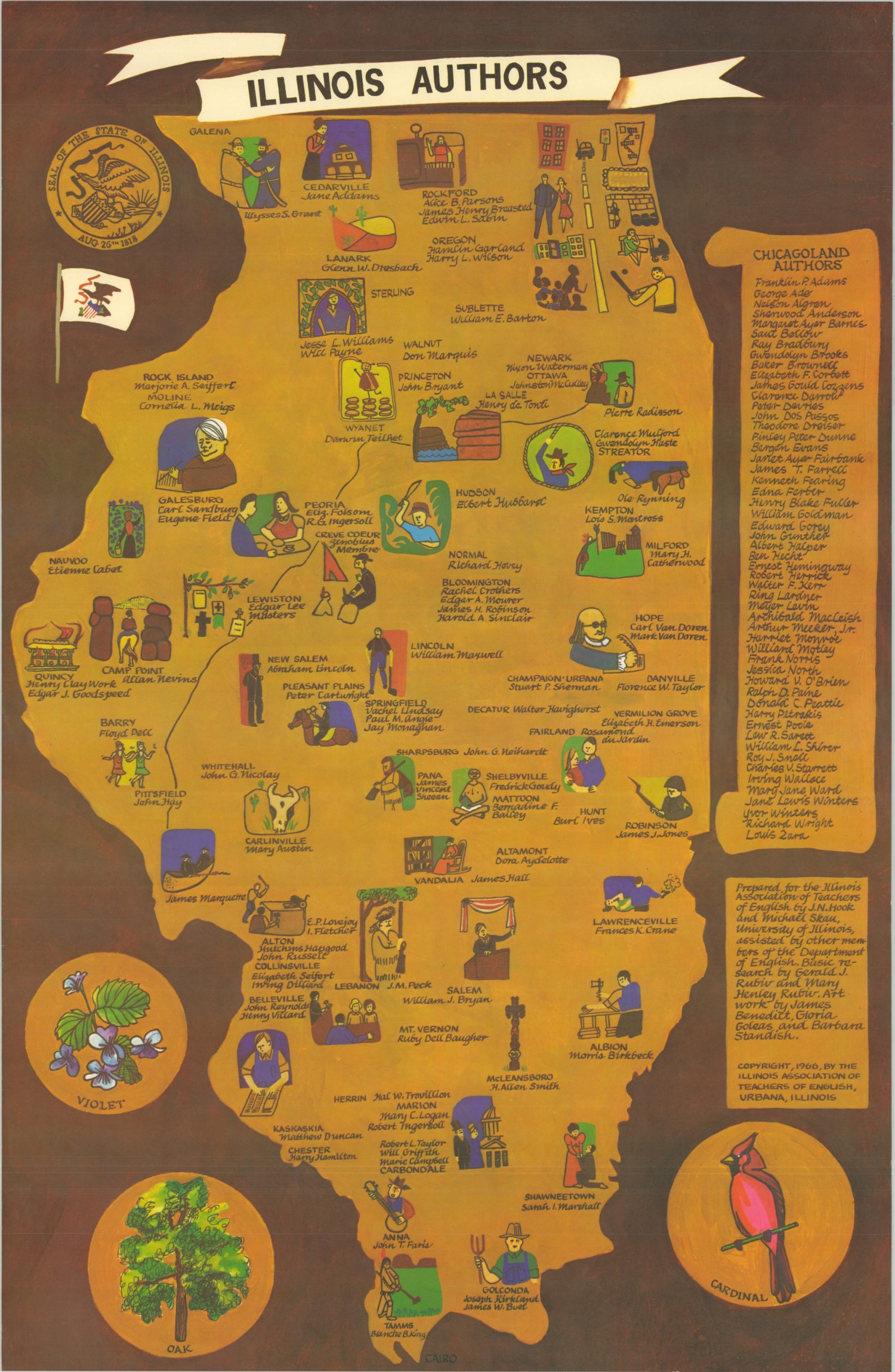 Illinois Authors - Curtis Wright Maps