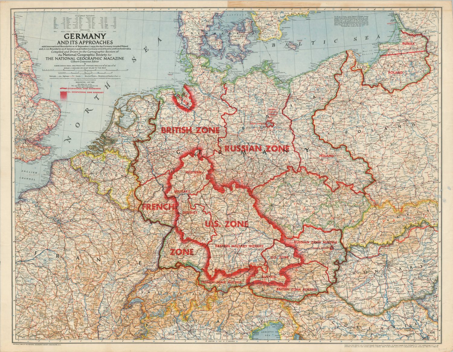 Germany and its Approaches [Occupation Maps] - Curtis Wright Maps