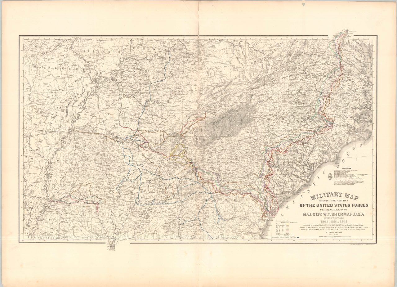 Military Map Showing the United States Forces under Command of Maj. Gen ...
