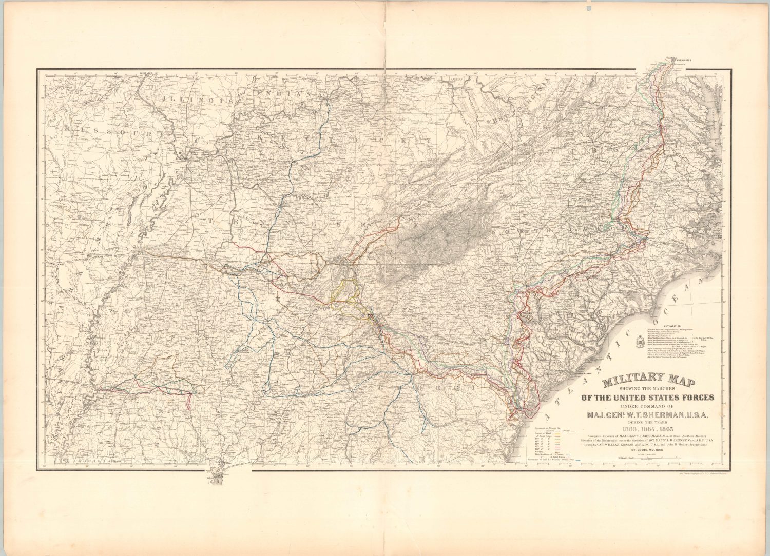 Military Map Showing the United States Forces under Command of Maj. Gen ...