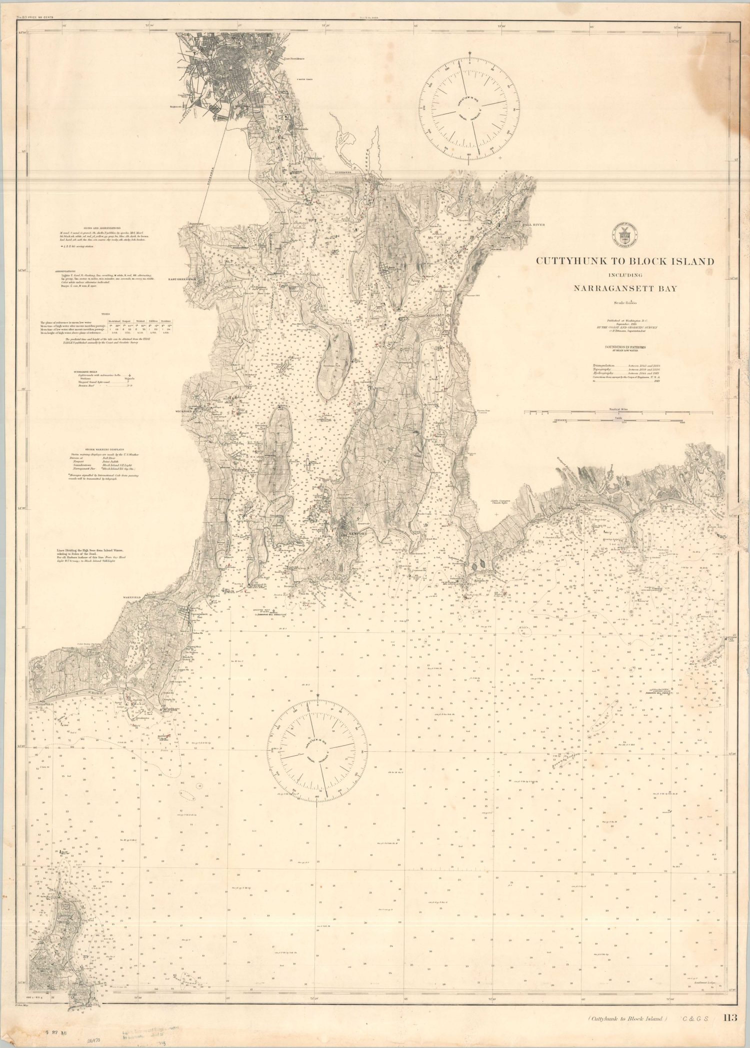 Cuttyhunk to Block Island including Narragansett Bay - Curtis Wright Maps