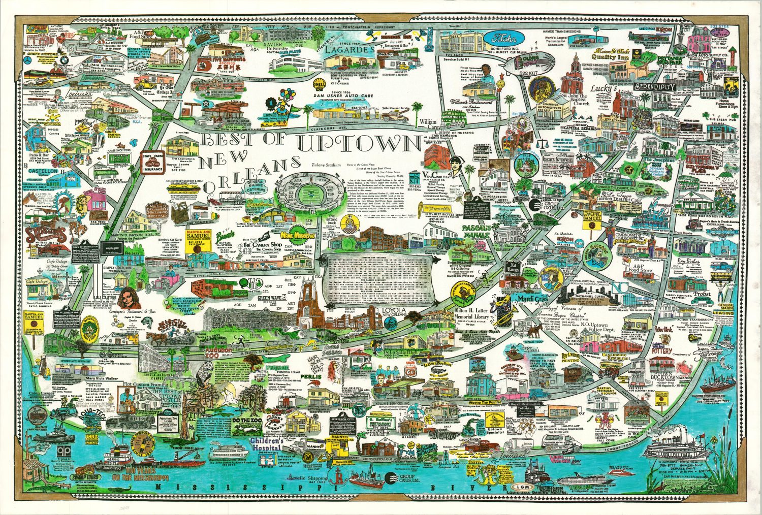 Best of Uptown New Orleans - Curtis Wright Maps