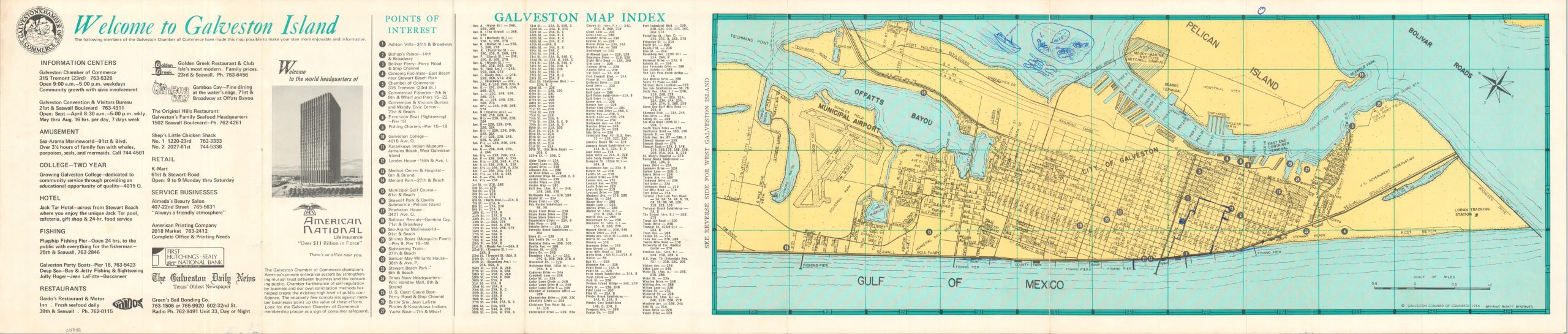 Galveston Island Area Map - Curtis Wright Maps